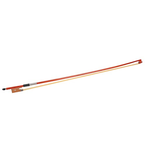Vaguelly 4/4 Violin Bow, Red Wood Round Stick Bow Rod Horsehair Violin ...