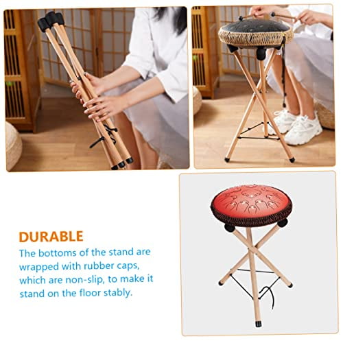 Vaguelly Portable Tripod Show Racks for Floor Wood Display Stand Drum ...