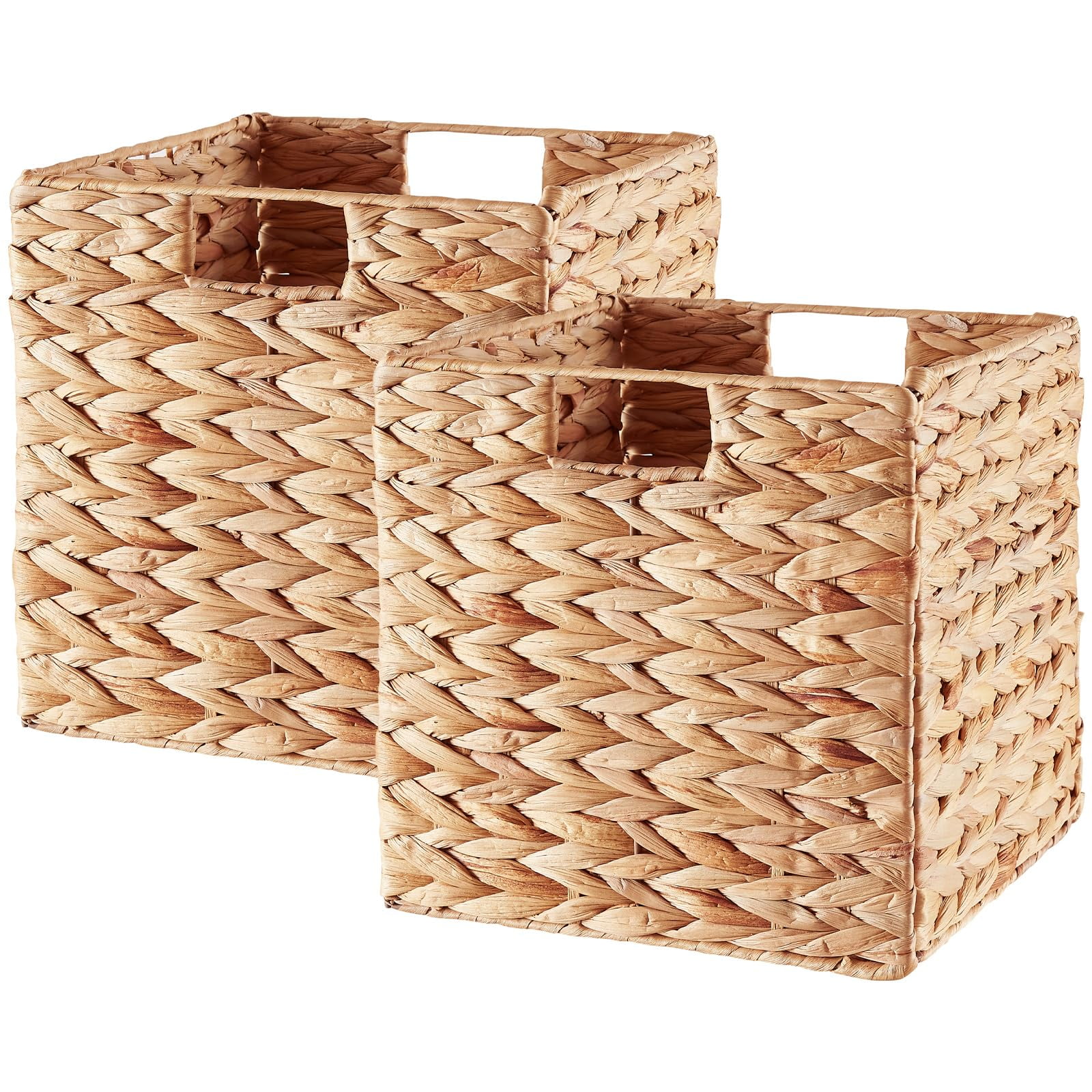 Vagusicc Wicker Storage Basket, Set of 2 Water Storage Baskets for ...