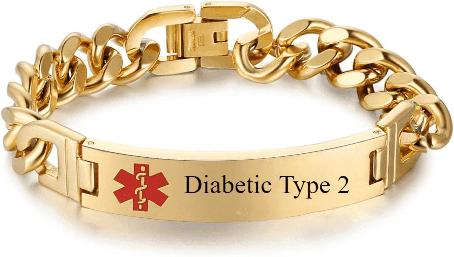 Vagzen Stainless Steel Medical Alert ID Bracelet for Men Women ...