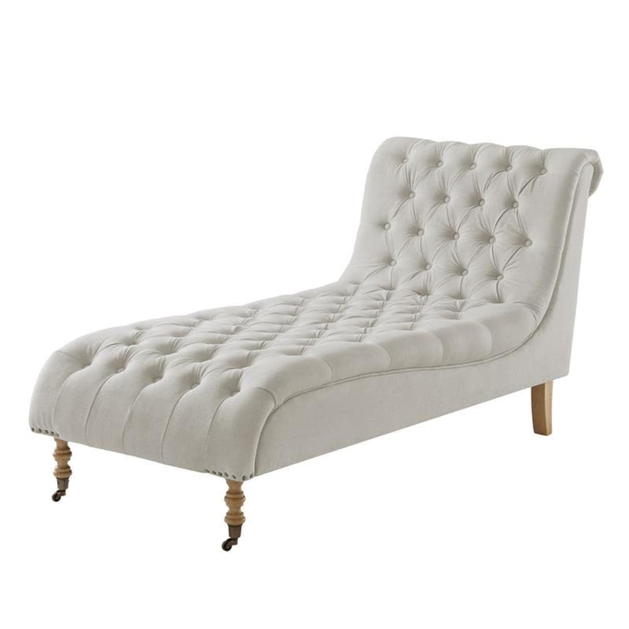 Vaida Linen Chaise Lounge, Cream White - Walmart.com