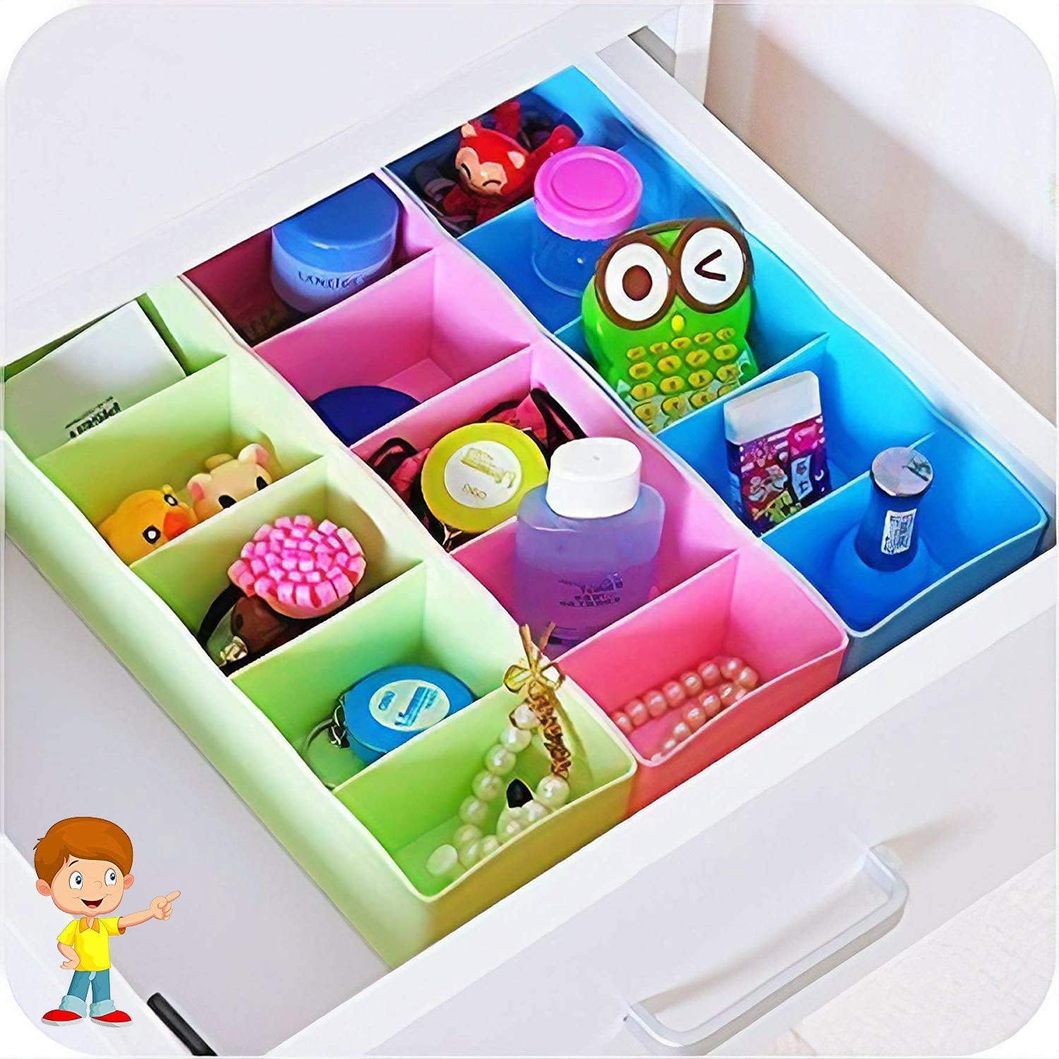 Vaidehi 3 Pieces Multipurpose Plastic Storage Drawer Socks ...