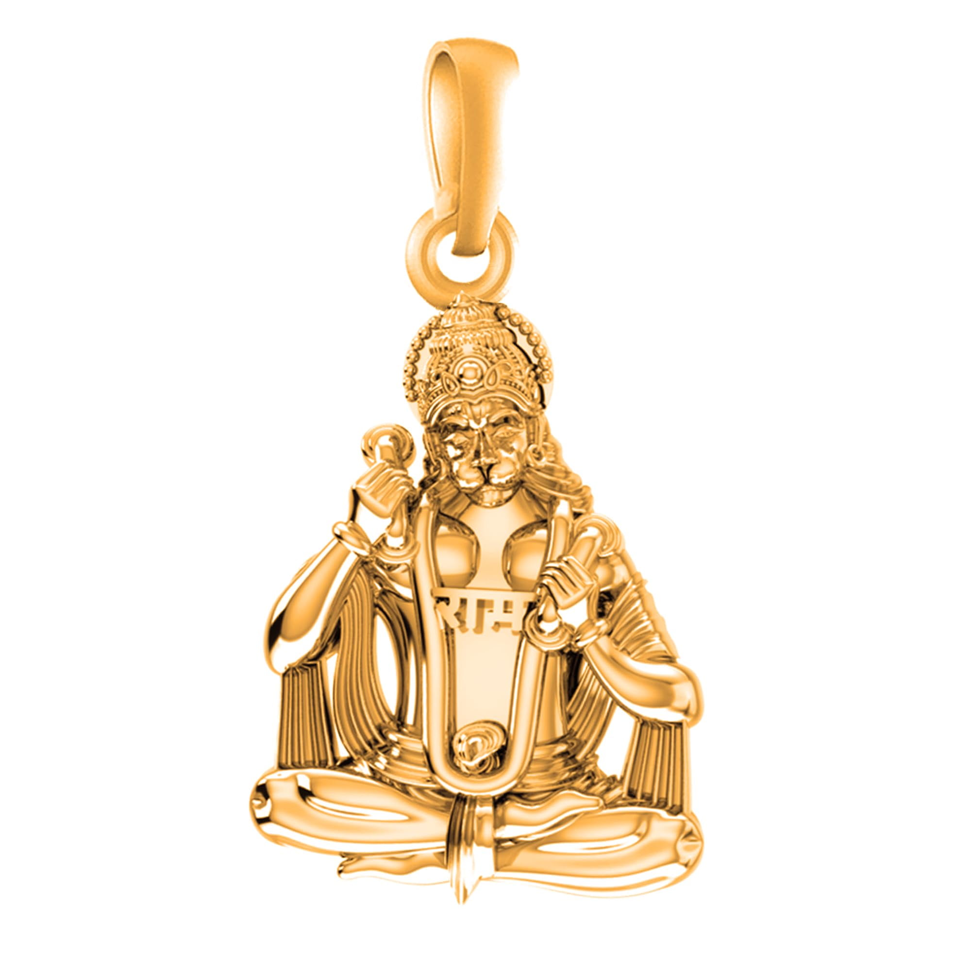 Vaidehi 925 Sterling Silver 22k Gold Plated God Hanuman Pendant Lord ...