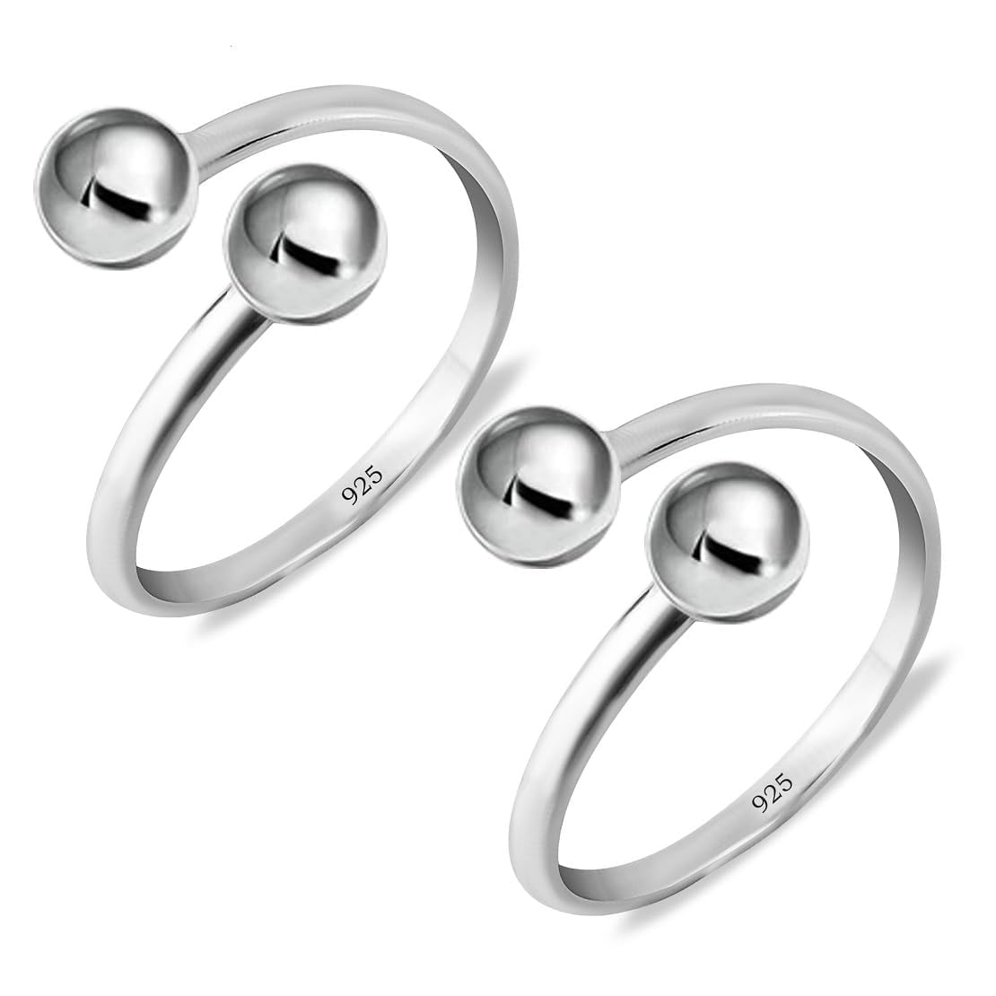 Vaidehi 925 Top Openable Hallmark Silver Toe Rings in Pure 92.5 Sterling Silver for Women ...