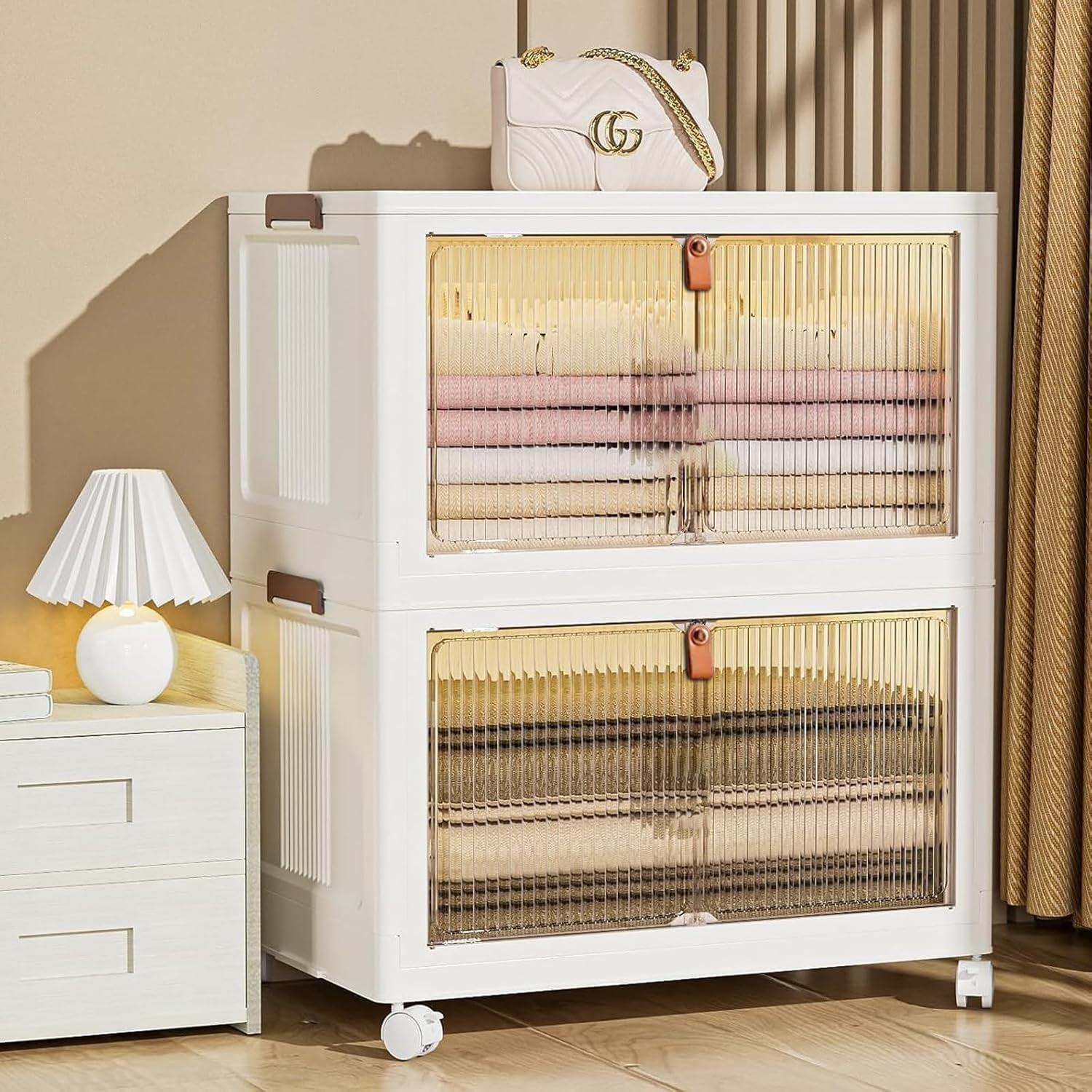 Vaidehi Cupboard for Storage - 2 Tier Collapsible Wardrobes for Clothes ...