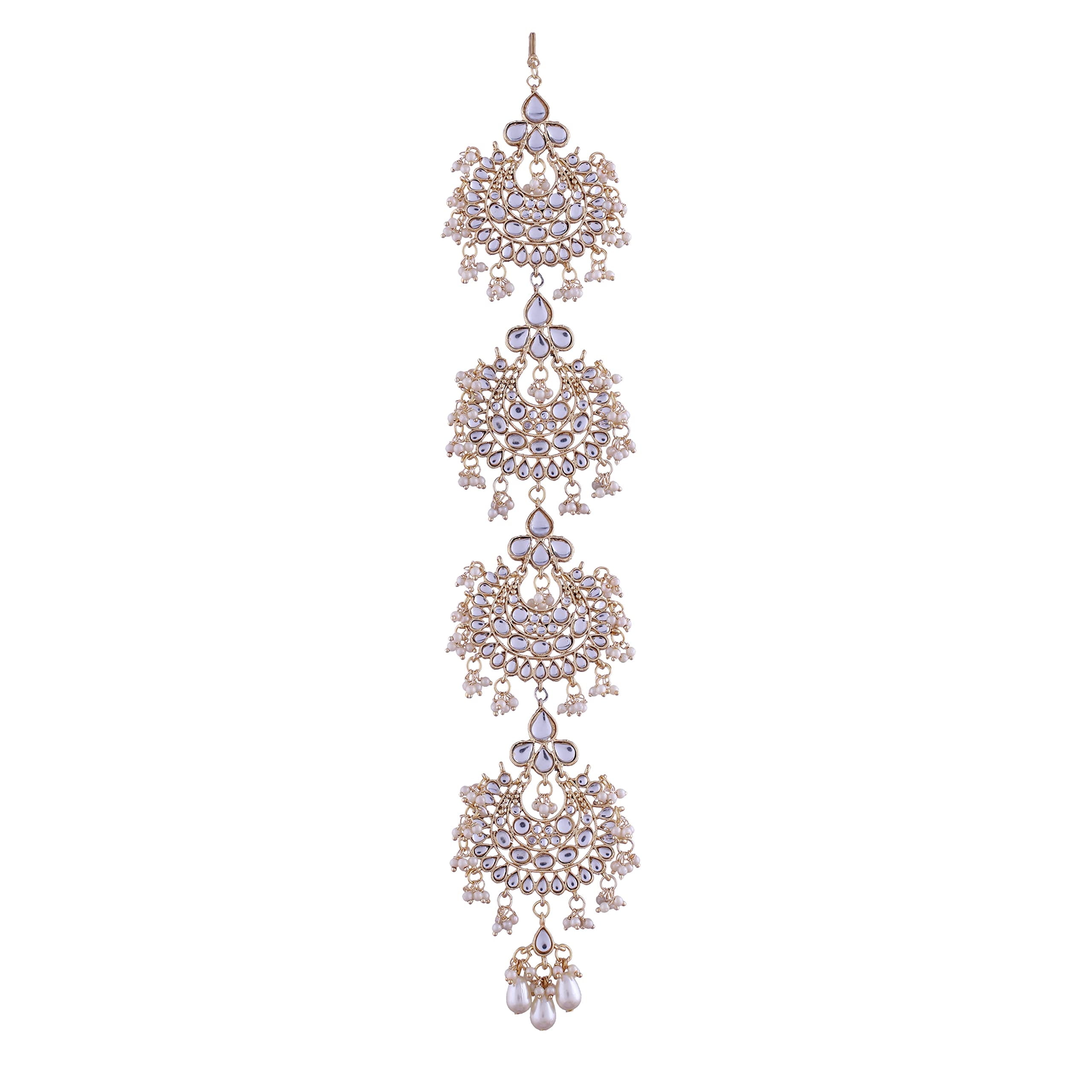 Vaidehi Gold Plated Traditional Handcrafted White Kundan and Pearl ...
