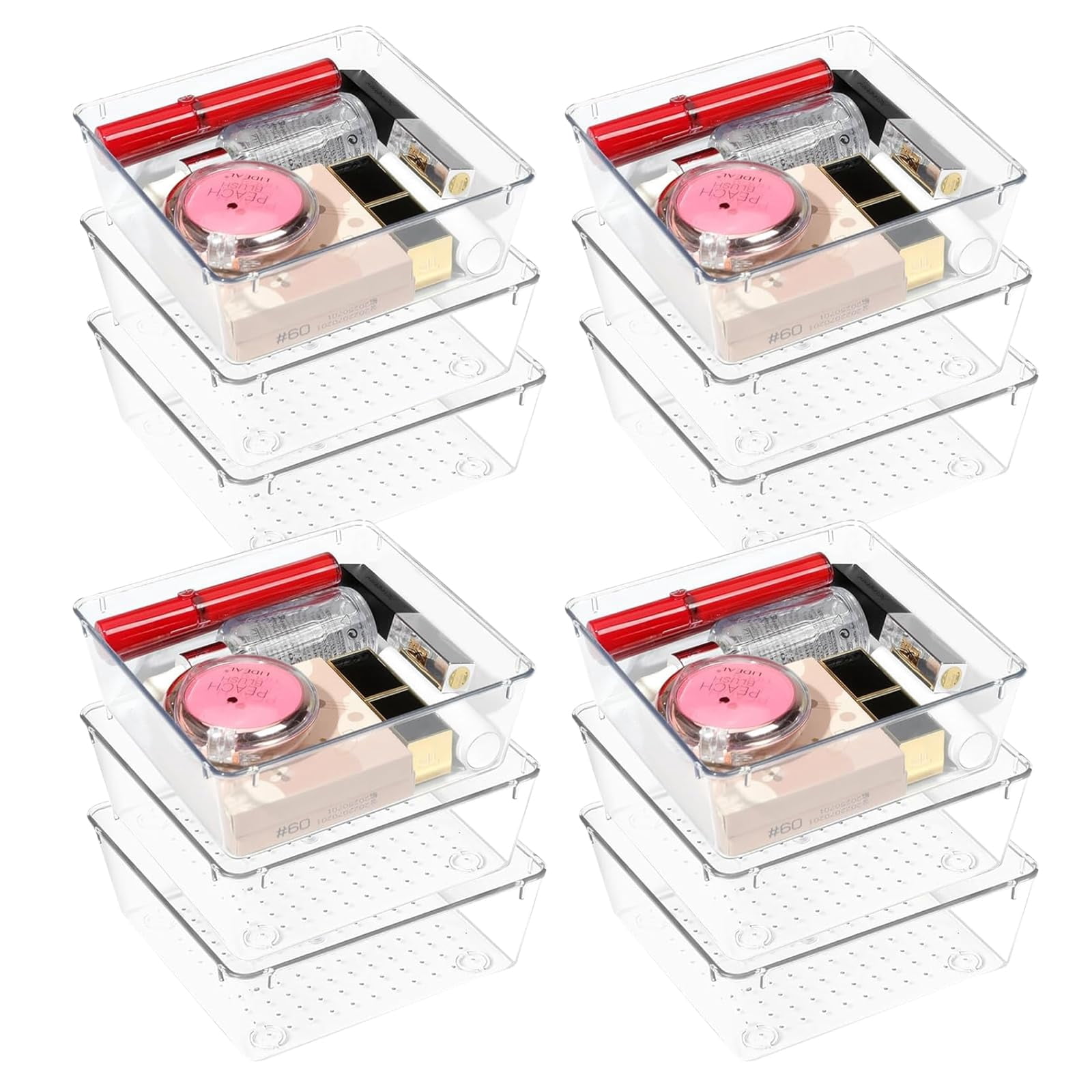 Vaidehi Industries(12 Piece Set) Storage Organizer (6x6 Inch) Kitchen ...