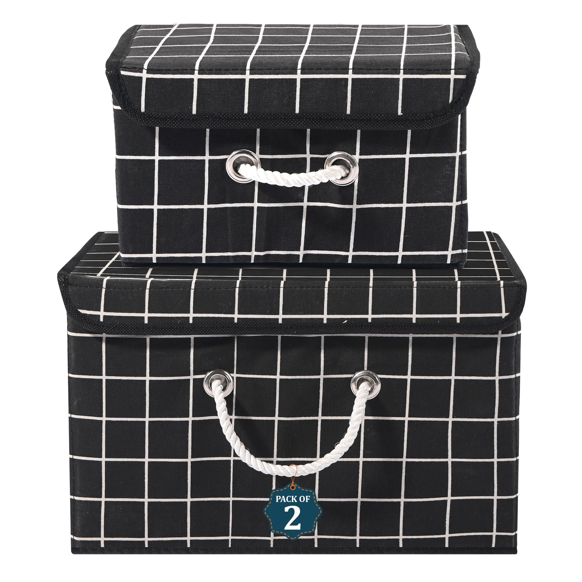 Vaidehi Industries 2 Pcs Multipurpose Storage Box With Lid & Handle ...