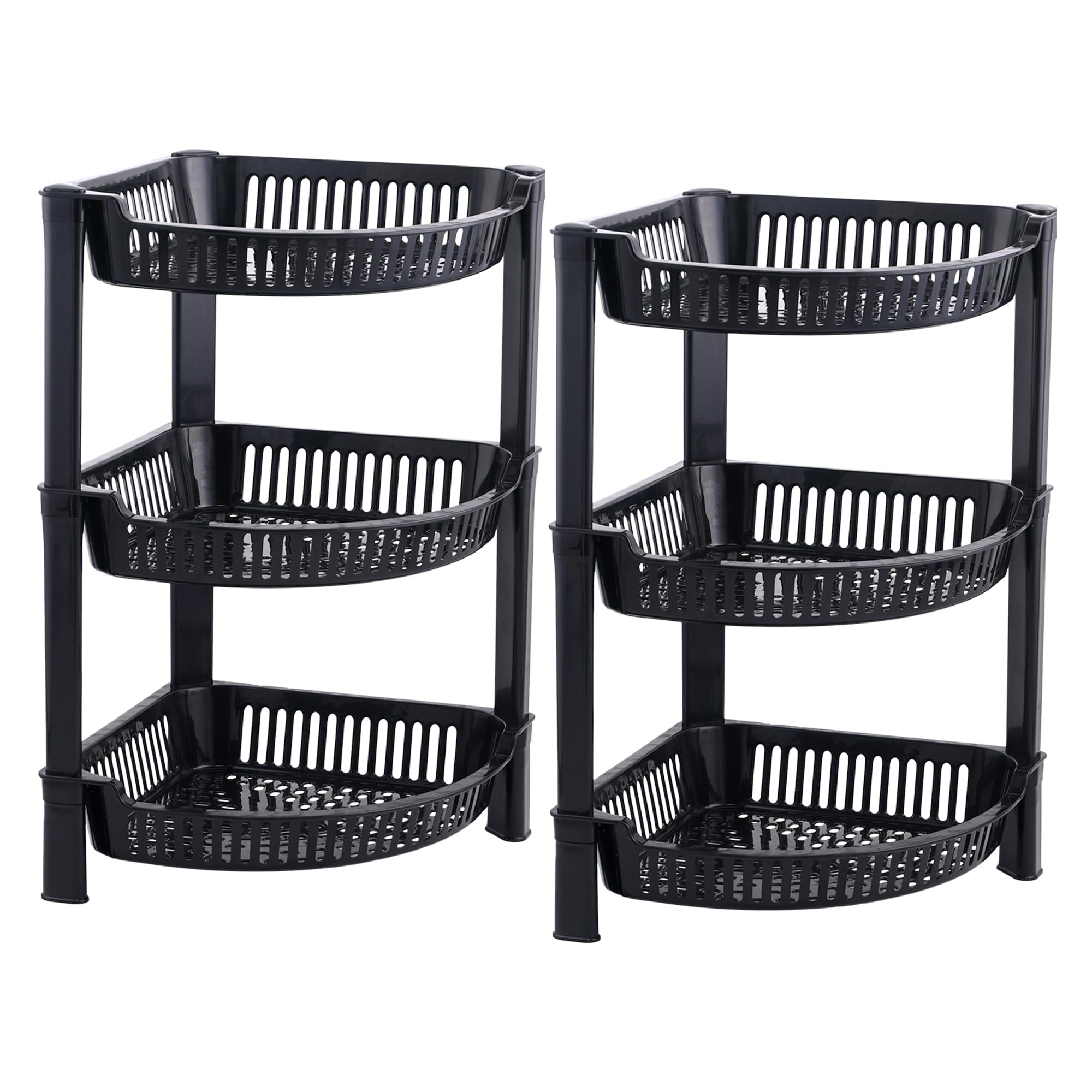 Vaidehi Industries 2 Pcs Plastic 3-Tier Collapsible Multi-Purpose ...