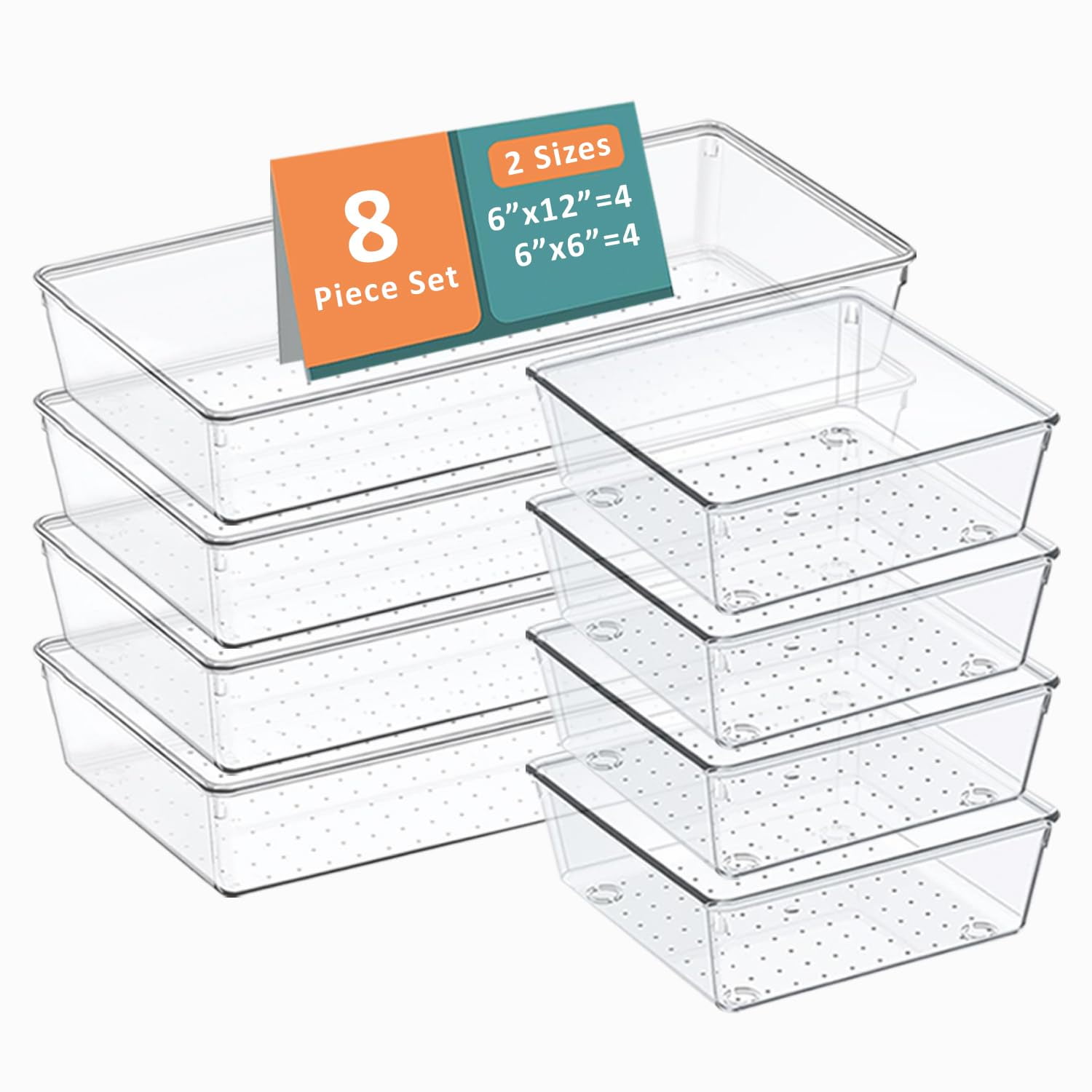 Vaidehi Industries 8 Pcs Set Multi-Purpose Transparent Drawer ...