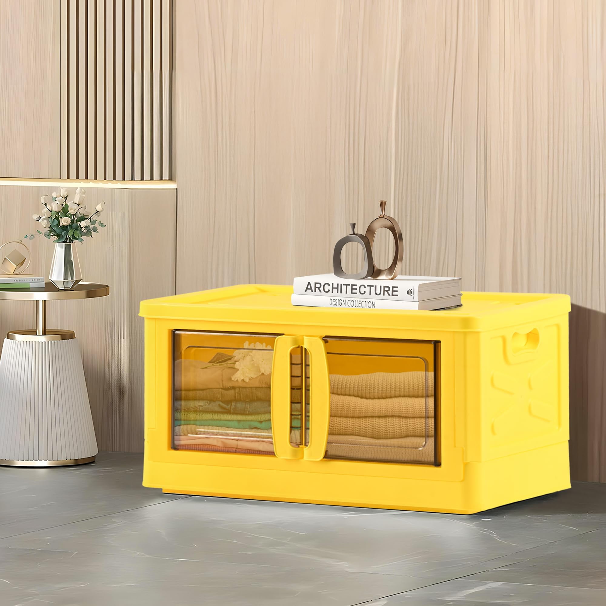 Vaidehi Industries Collapsible & Stackable Plastic Storage Box with Lid ...