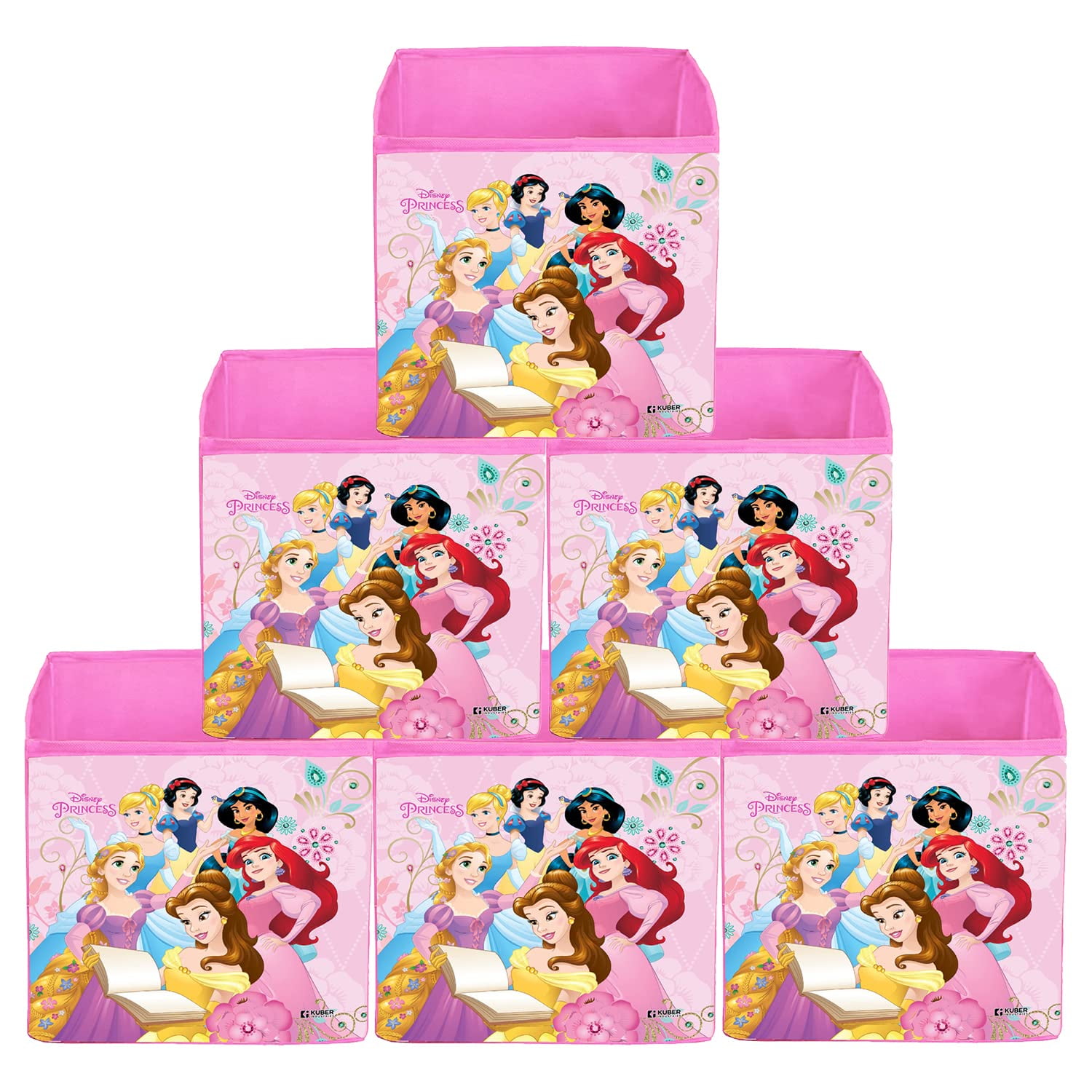 Vaidehi Industries Disney Princess Print Foldable Cube Box|Non Woven ...