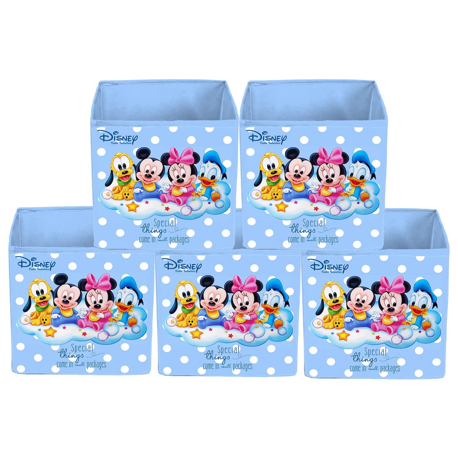 Vaidehi Industries Disney Team Mickey Baby Print Foldable Cube Box|Non ...