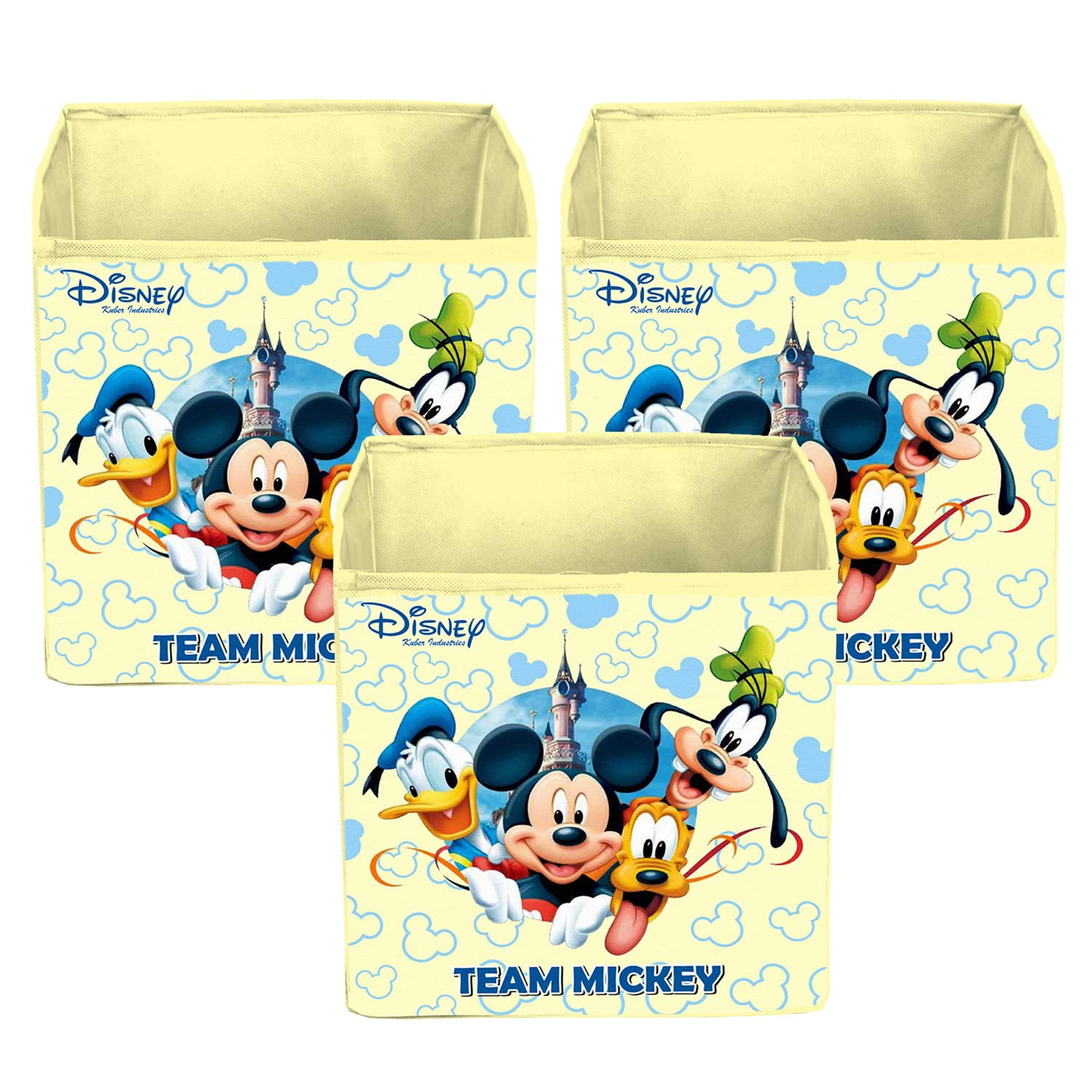 Vaidehi Industries Disney Team Mickey Print Foldable Cube Box|Non Woven ...