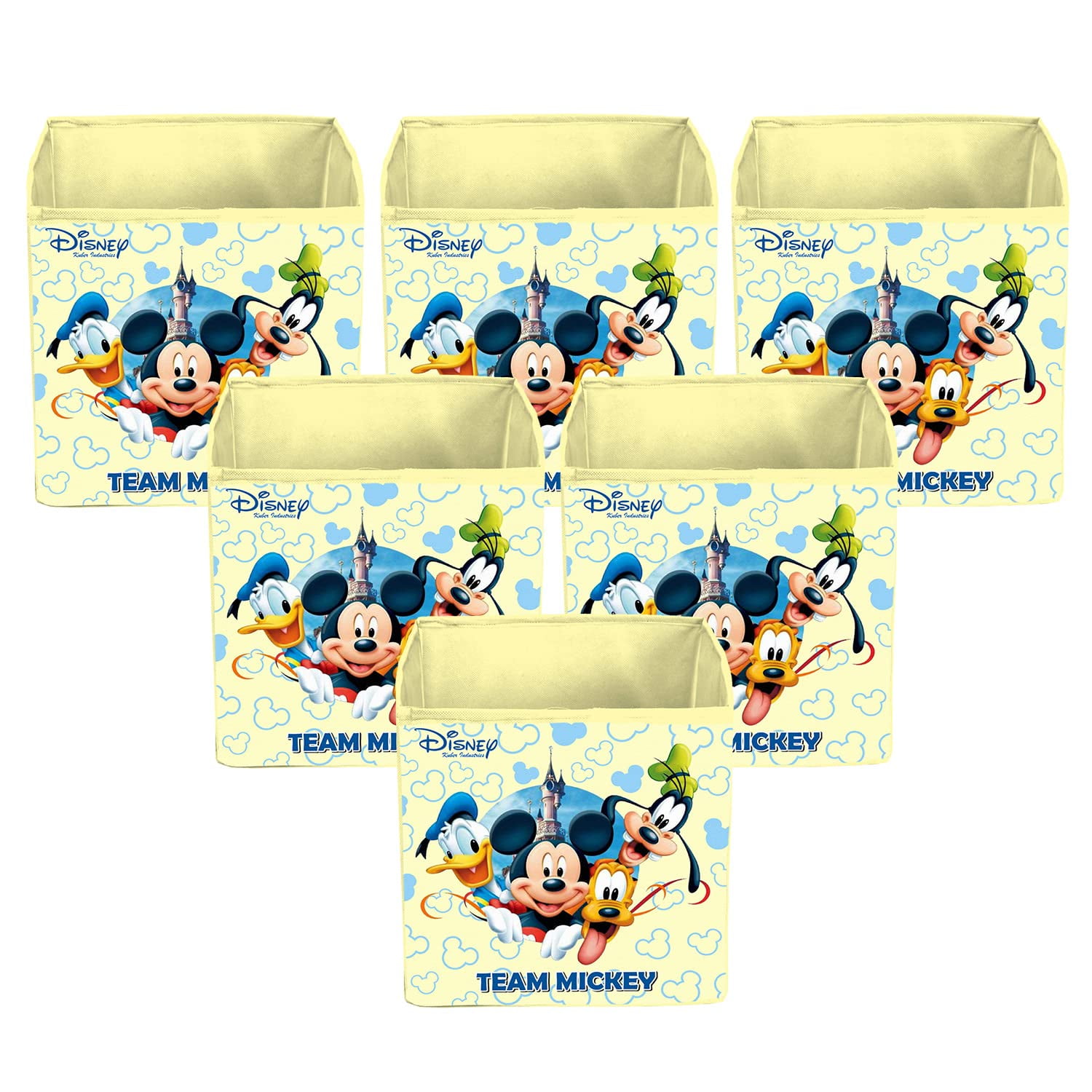 Vaidehi Industries Disney Team Mickey Print Foldable Cube Box|Non Woven ...