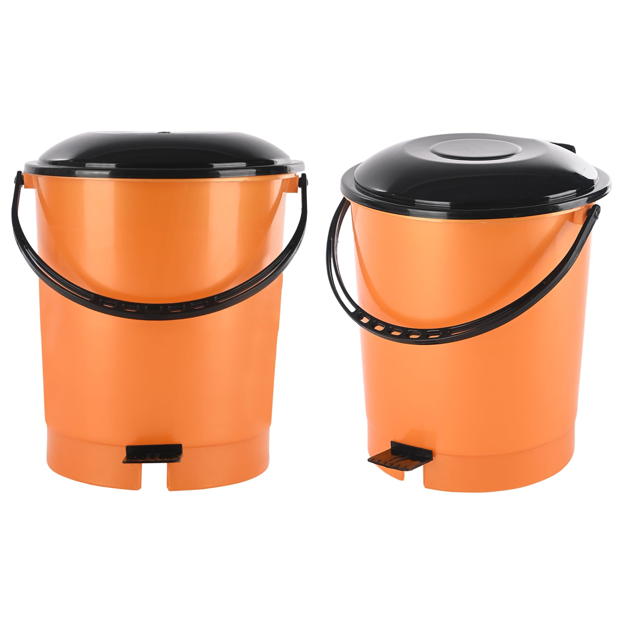 Vaidehi Industries Pack of 2 Plastic Dustbin for Home with Pedal, Lid ...