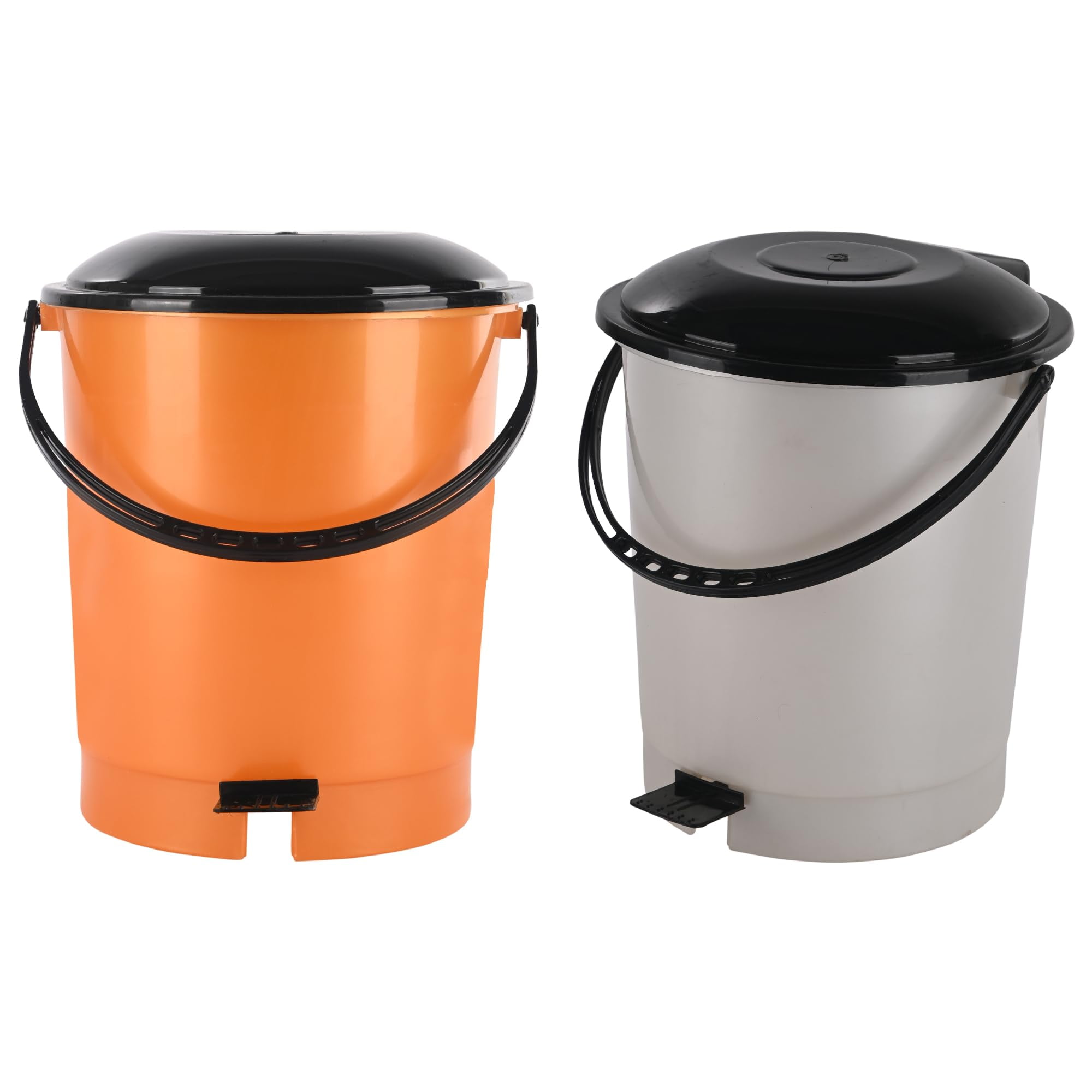 Vaidehi Industries Pack of 2 Plastic Dustbin for Home with Pedal, Lid ...