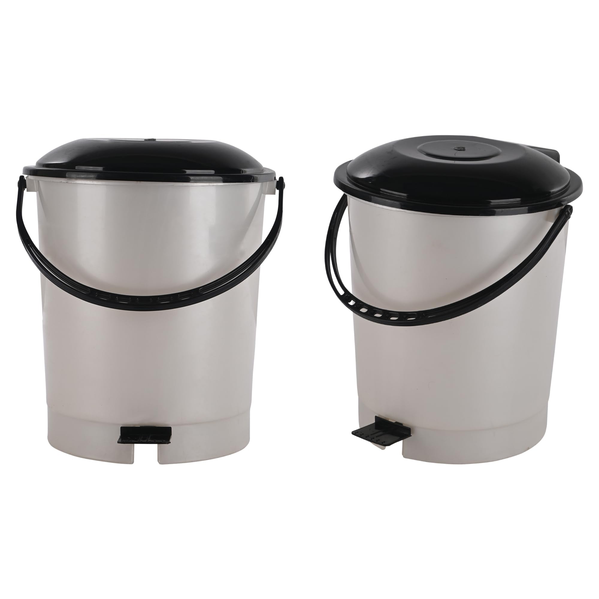 Vaidehi Industries Pack of 2 Plastic Dustbin for Home with Pedal, Lid ...