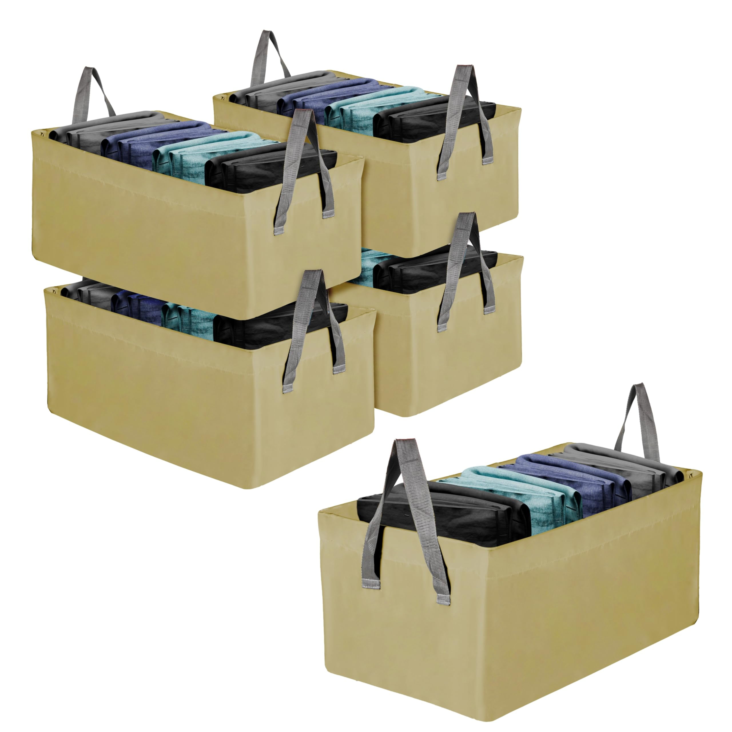 Vaidehi Industries Pack of 5 Wardrobe Organizer | Parachute Storage Box ...