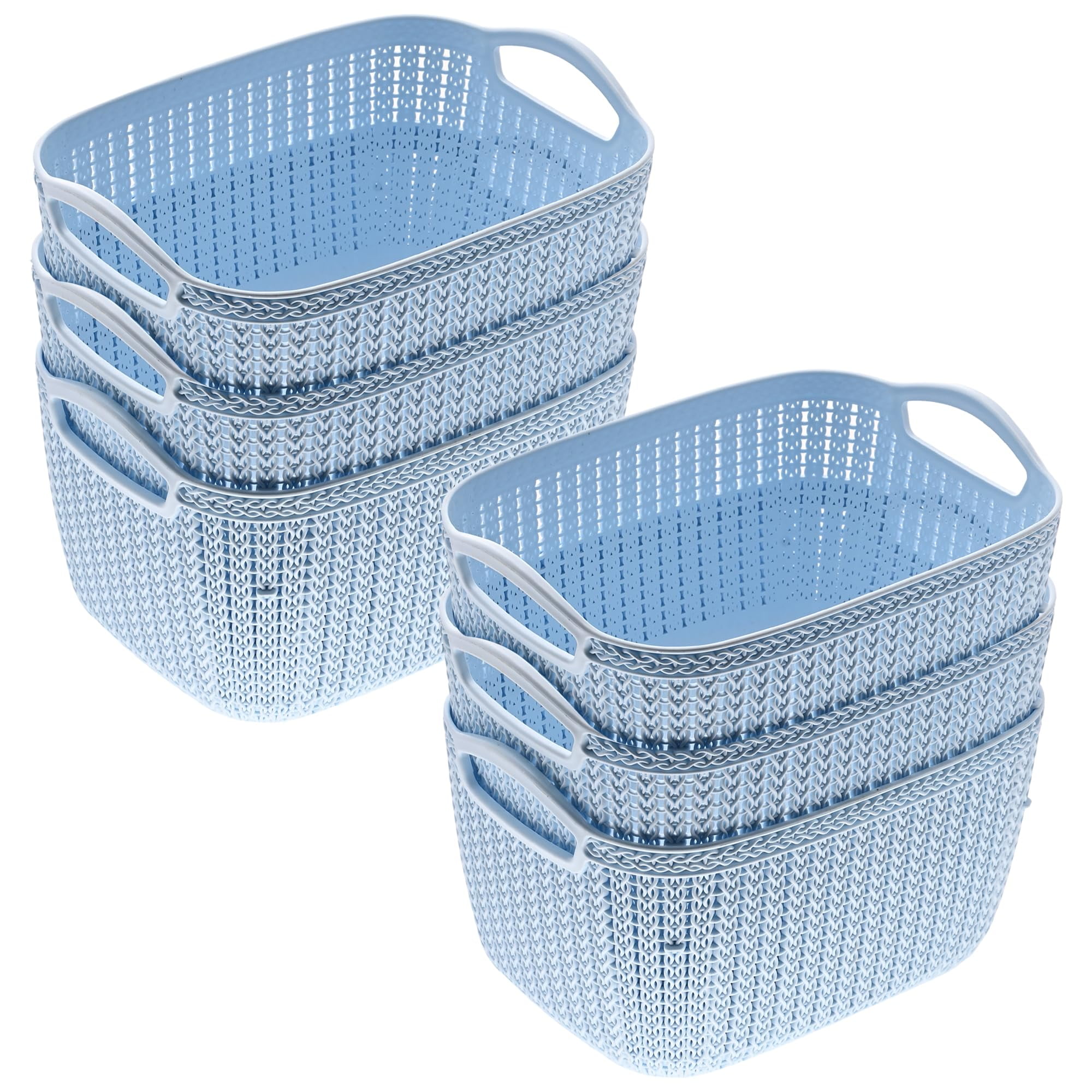 Vaidehi Industries Pack of 6 Plastic Baskets for Storage | Small Basket ...