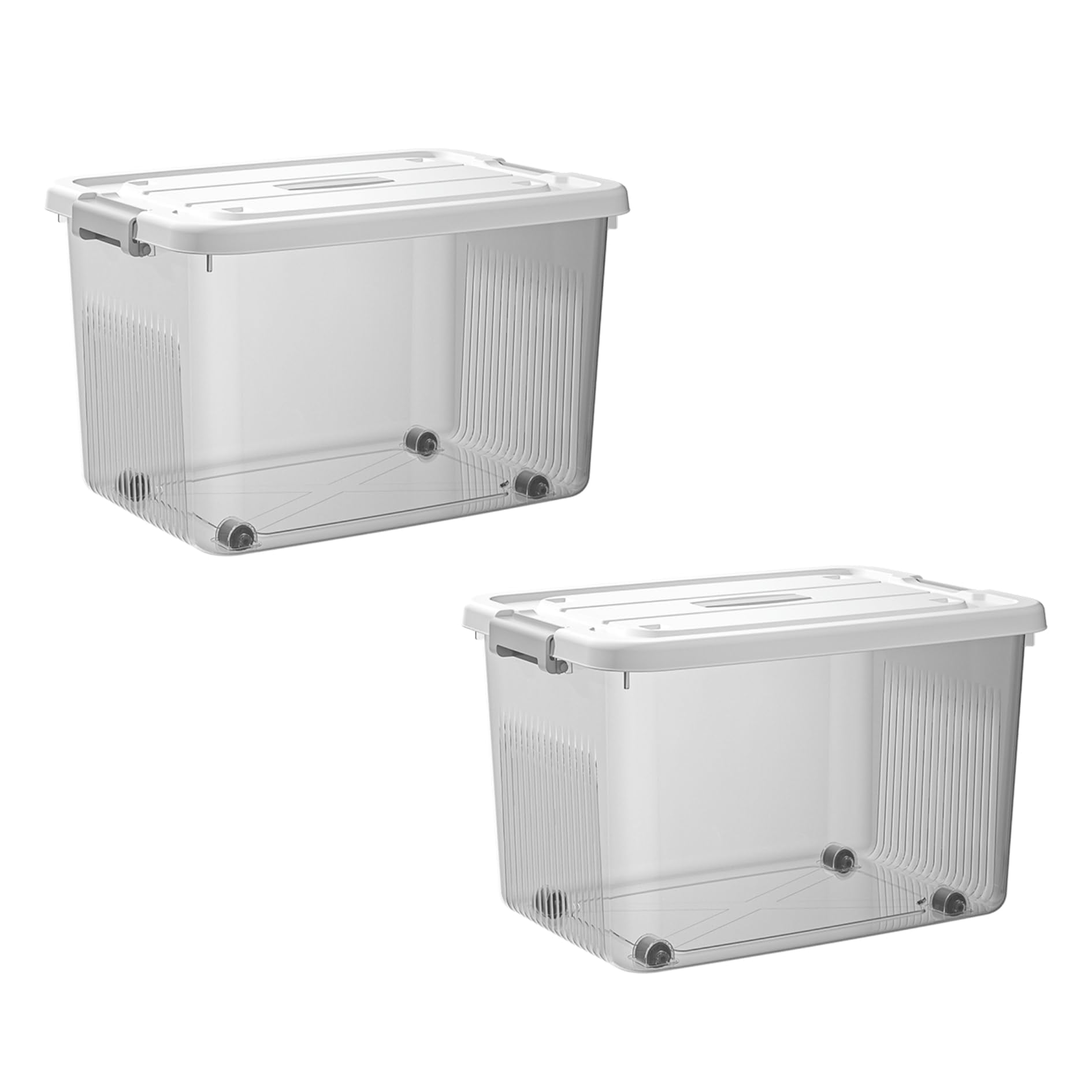 Vaidehi Plastic Storage Bins With Latching Lids Stackable Containers ...