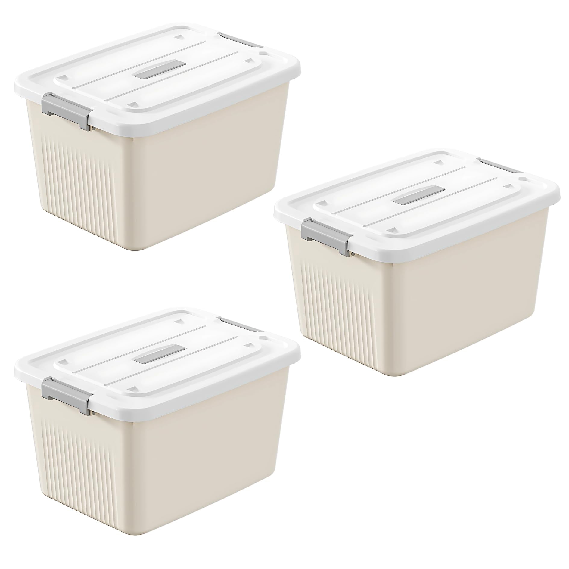 Vaidehi Plastic Storage Bins With Latching Lids Stackable Storage ...