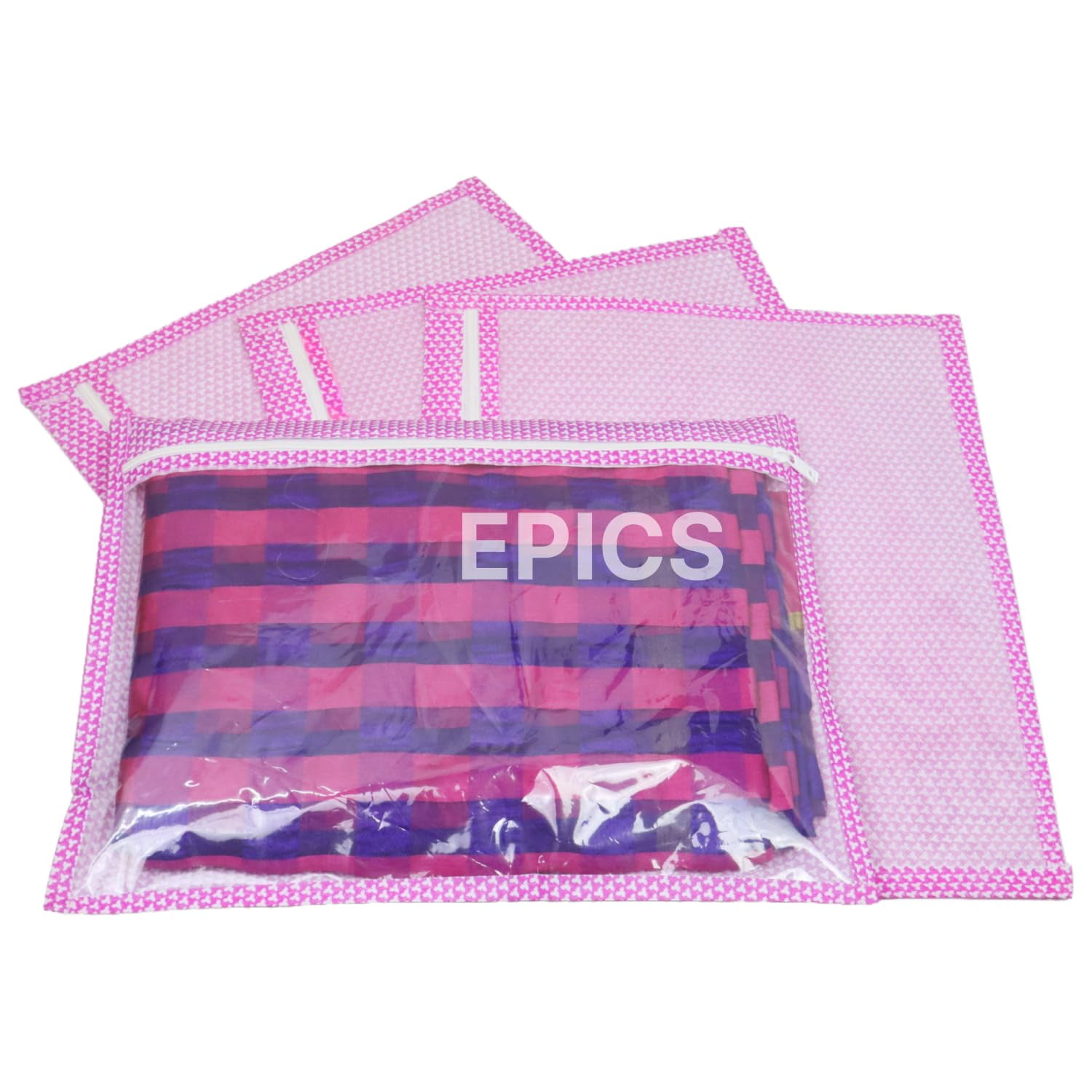 Vaidehi Single Saree Cover Pack of 10 | Suit Bags for Women | Non-Woven ...