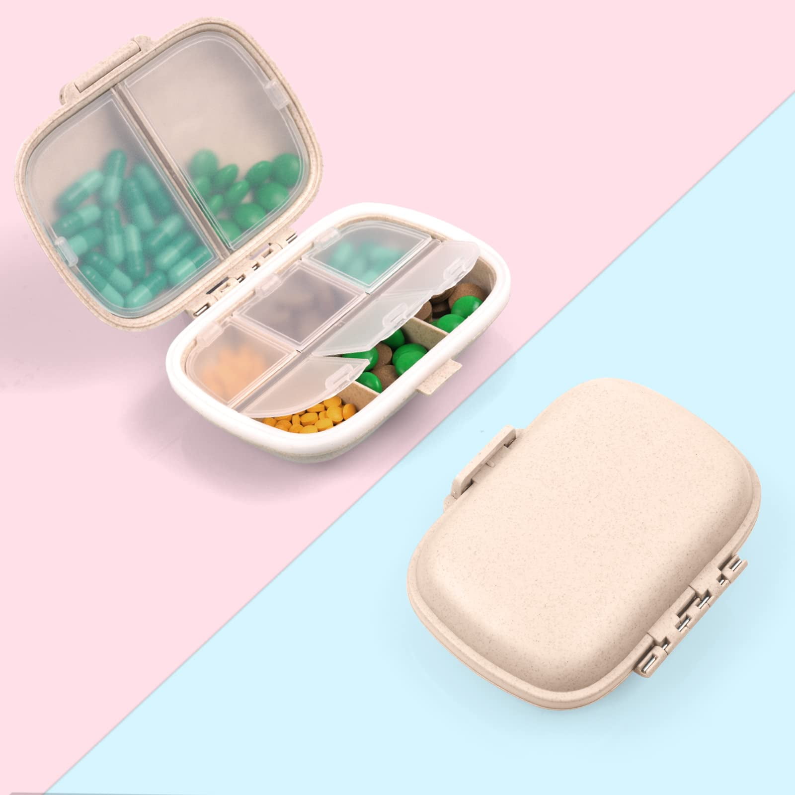 Vaidehi Small Pill Box, 7 Days, Medicine Box, 8 Compartments, Portable ...