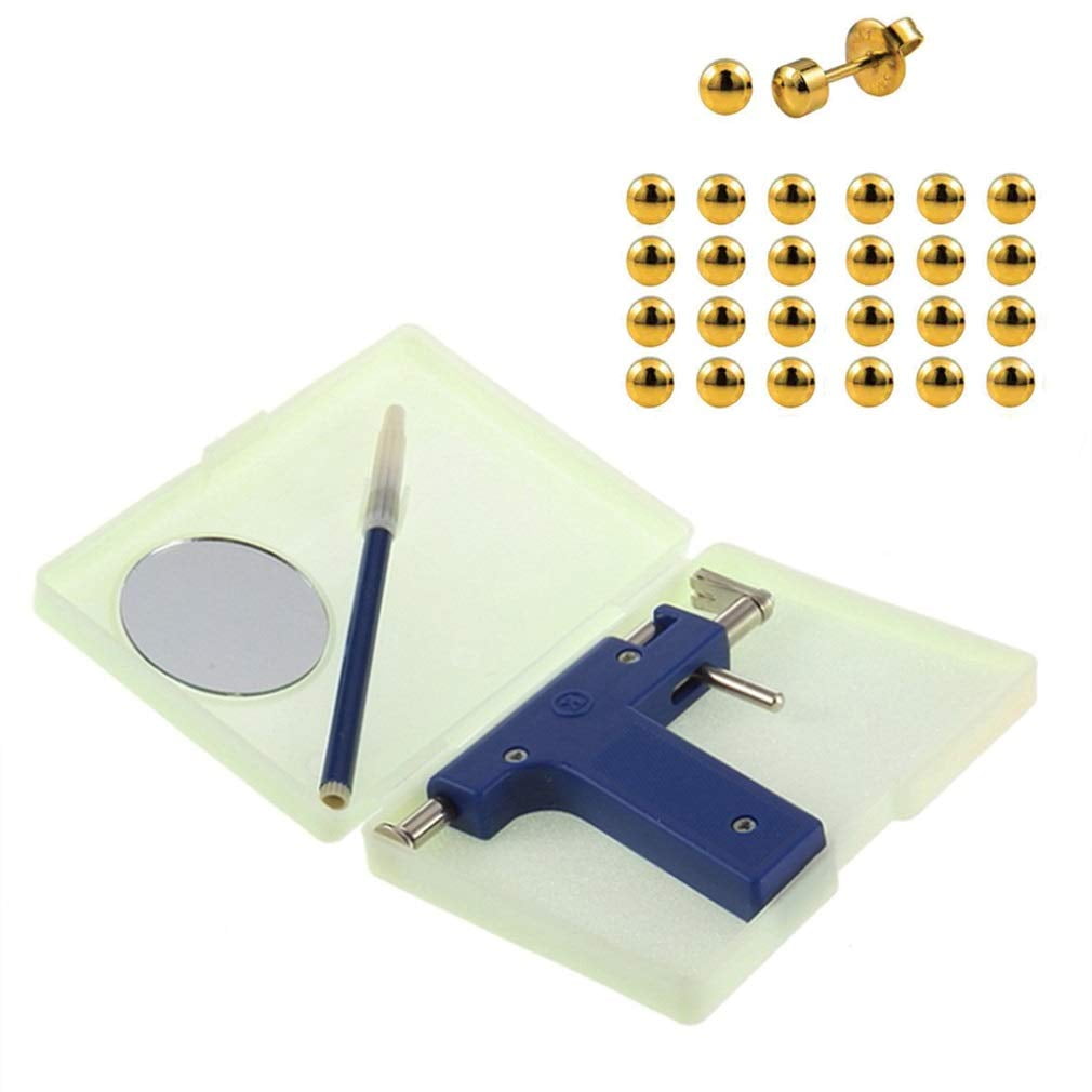 Vaidehi Steel Ear Nose-Navel Body Piercing Gun with 12 Pairs of Ear ...