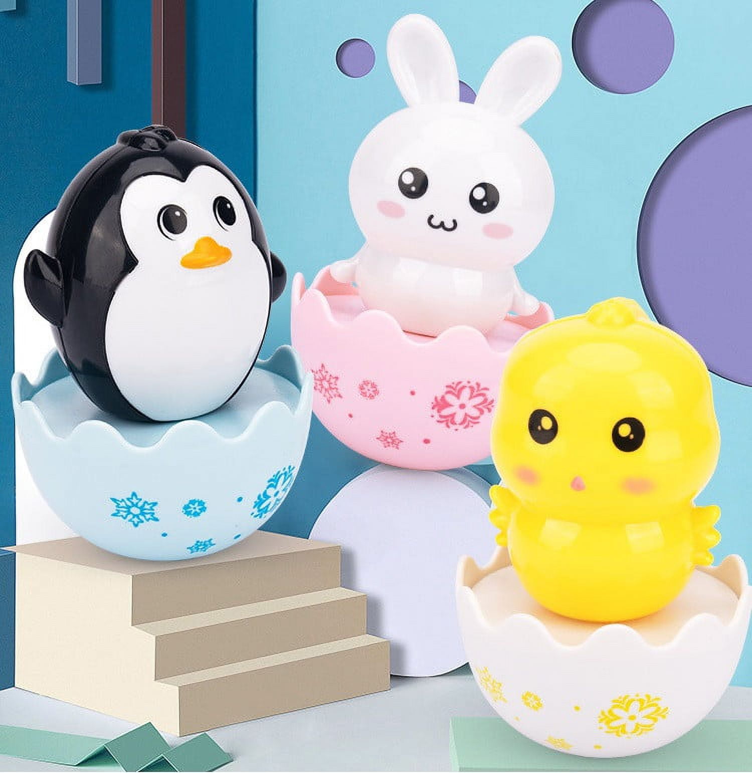 Vaidha Cute Penguin Baby Tumbler Toy - Never-Fall Design, Rattling ...