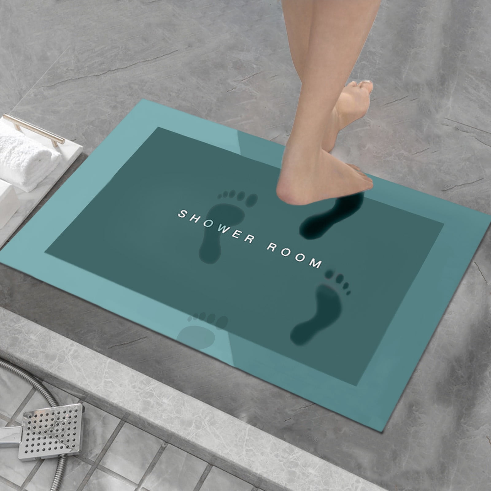 Vaidhai Absorbent Bath Mat Rug, Quick Drying Square Mat Silicone Magic ...