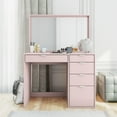 Kappesberg Vail 5 Drawer Vanity – Rose Pink Finish with Full sized ...