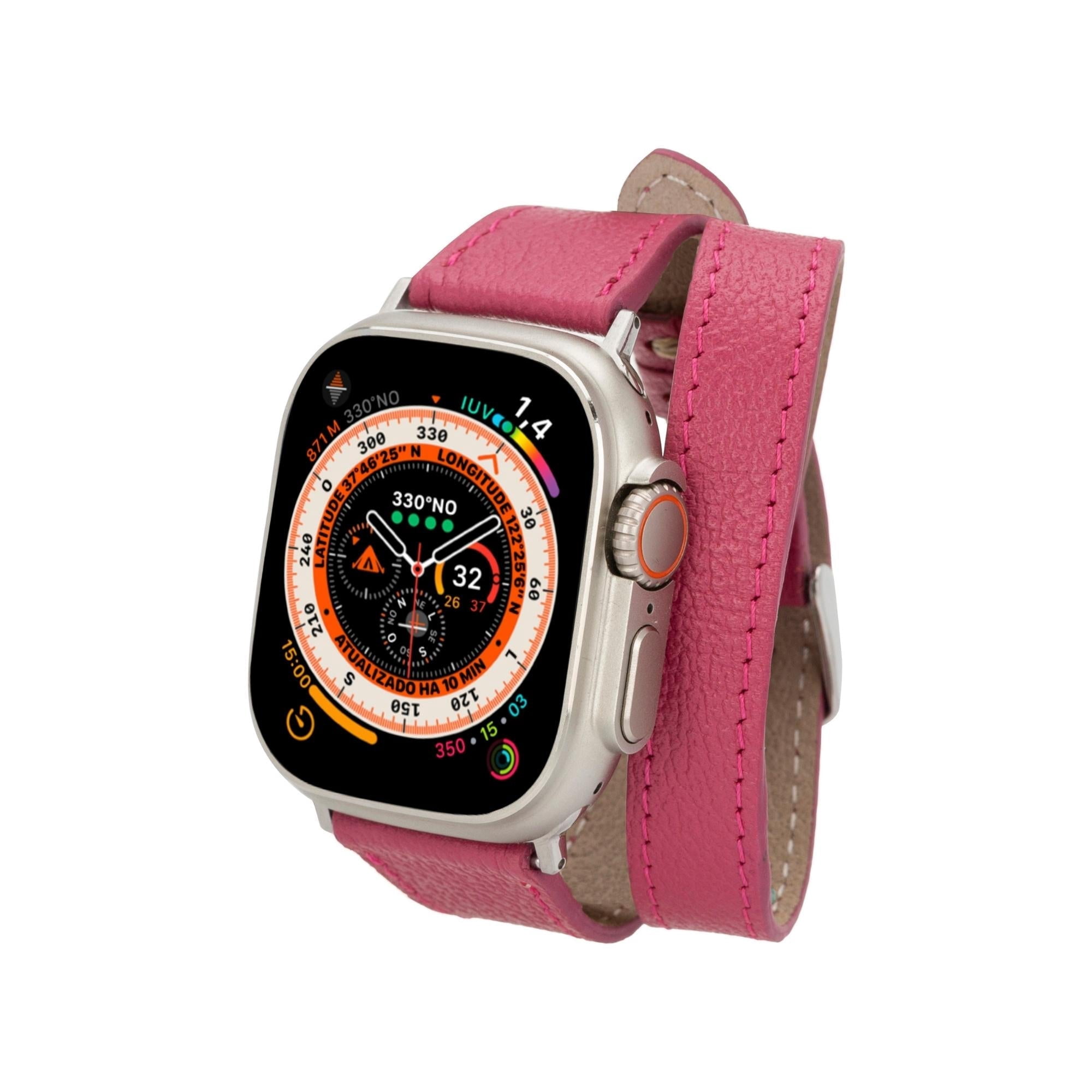 Vail Double Tour Leather Bands for Apple Watch 9, Ultra 2 and SE ...
