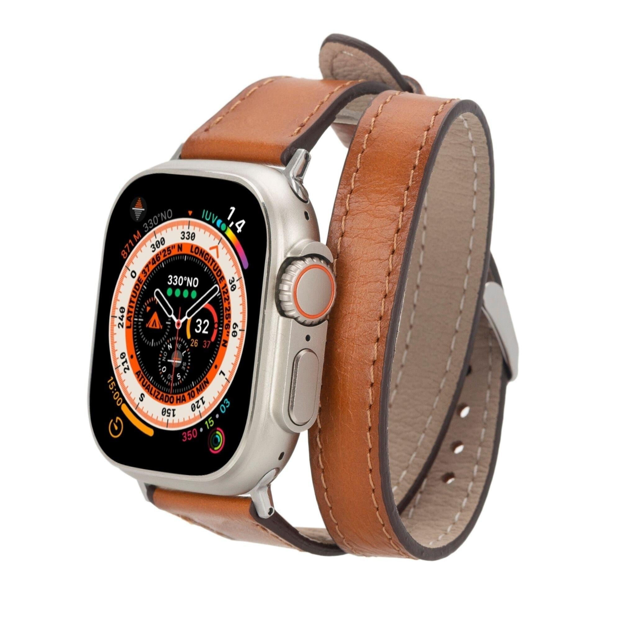 Vail Double Tour Leather Bands for Apple Watch 9, Ultra 2 and SE ...