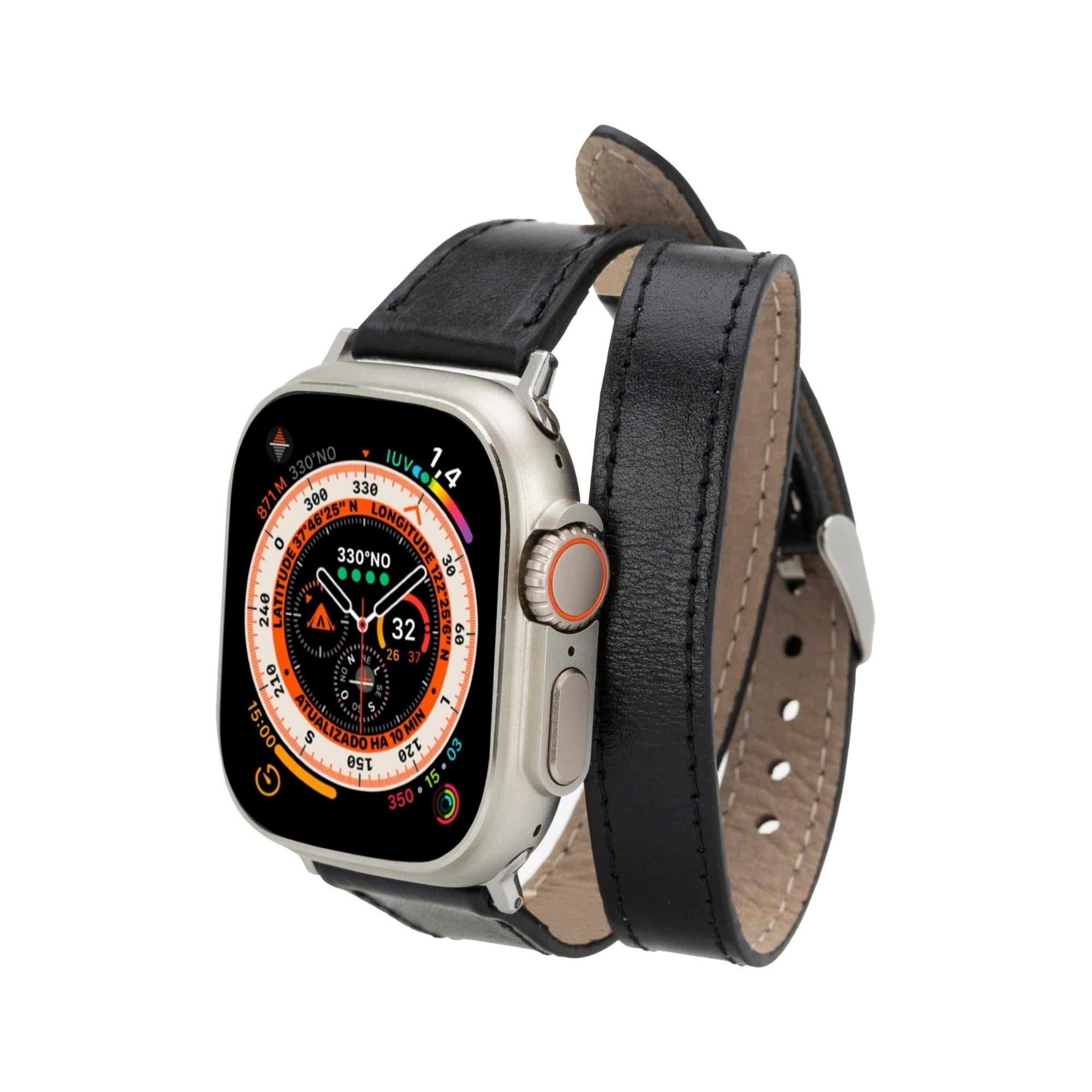 Vail Double Tour Leather Bands for Apple Watch 9, Ultra 2 and SE ...