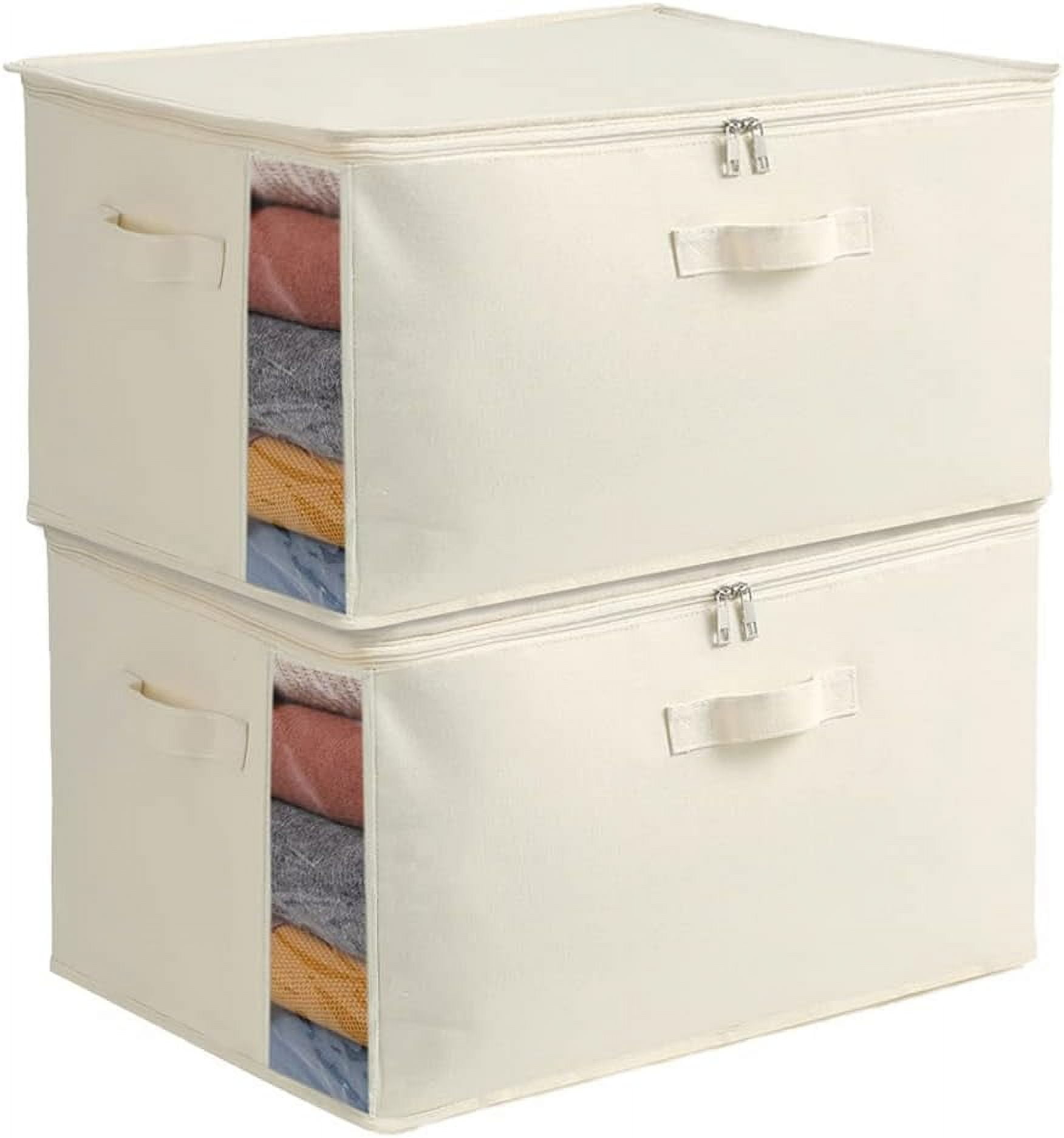 Vailando 6-Pack Large Canvas Comforter Storage Bags Closet Organizer ...