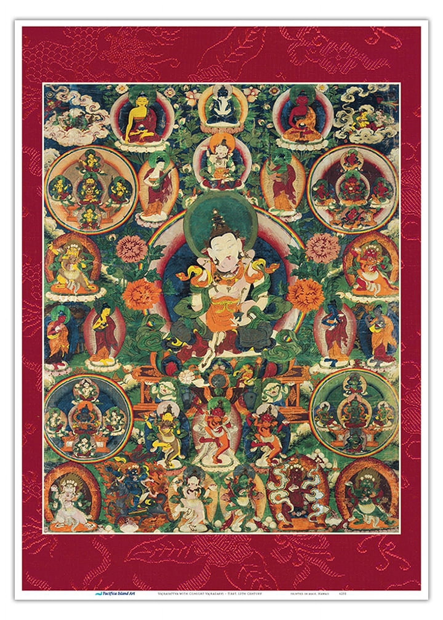 Vajrasattva with Consort Vajragarvi - Tantric Buddhist Deity - Vintage ...
