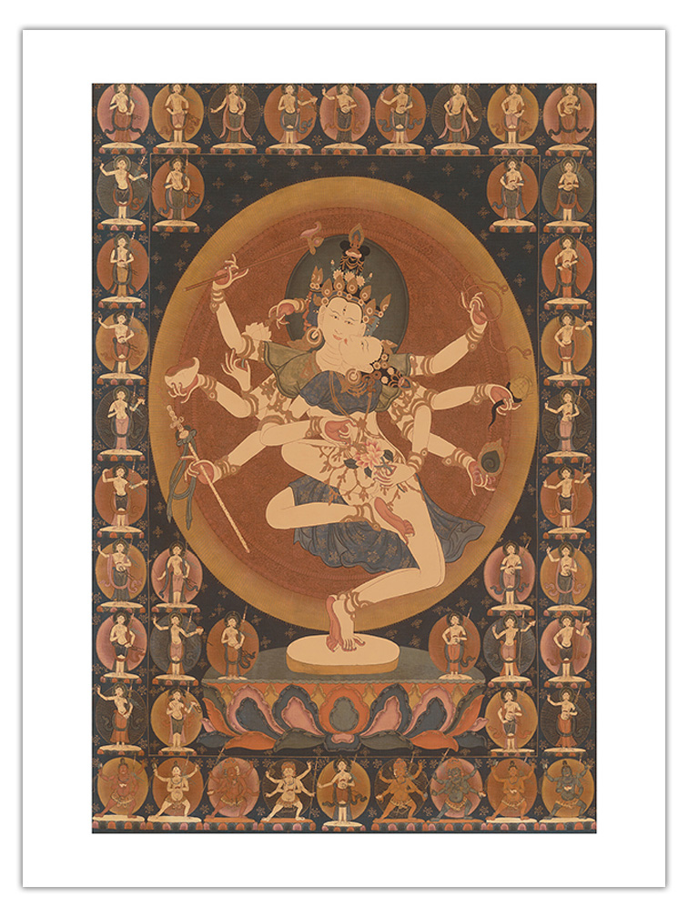 Vajrasattva In The World Of The Deities - - Vintage Tibetan Thangka ...