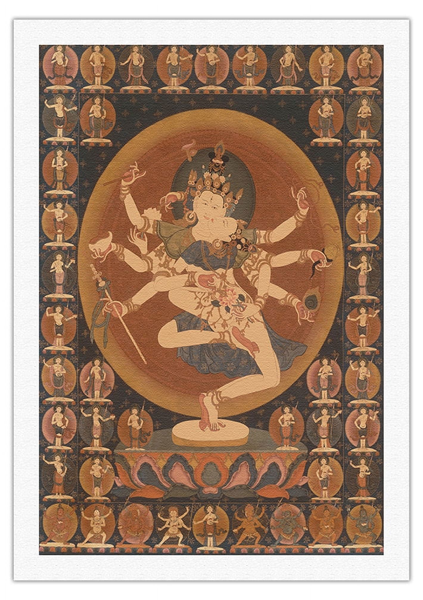 Vajrasattva In The World Of The Deities - - Vintage Tibetan Thangka ...