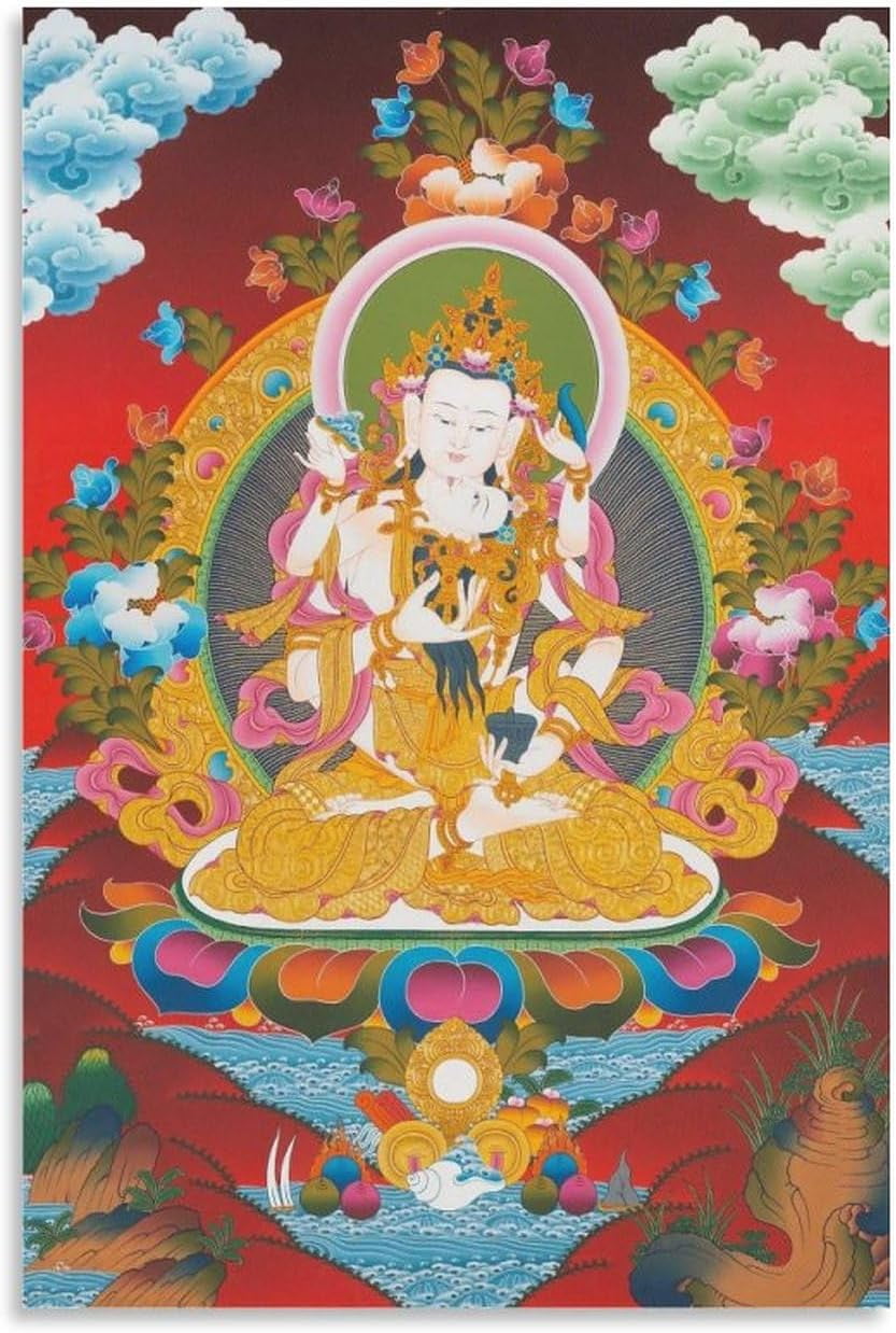 Vajrasattva Yab Yum Thangka Poster Home Decor Poster Wall Art Hanging ...