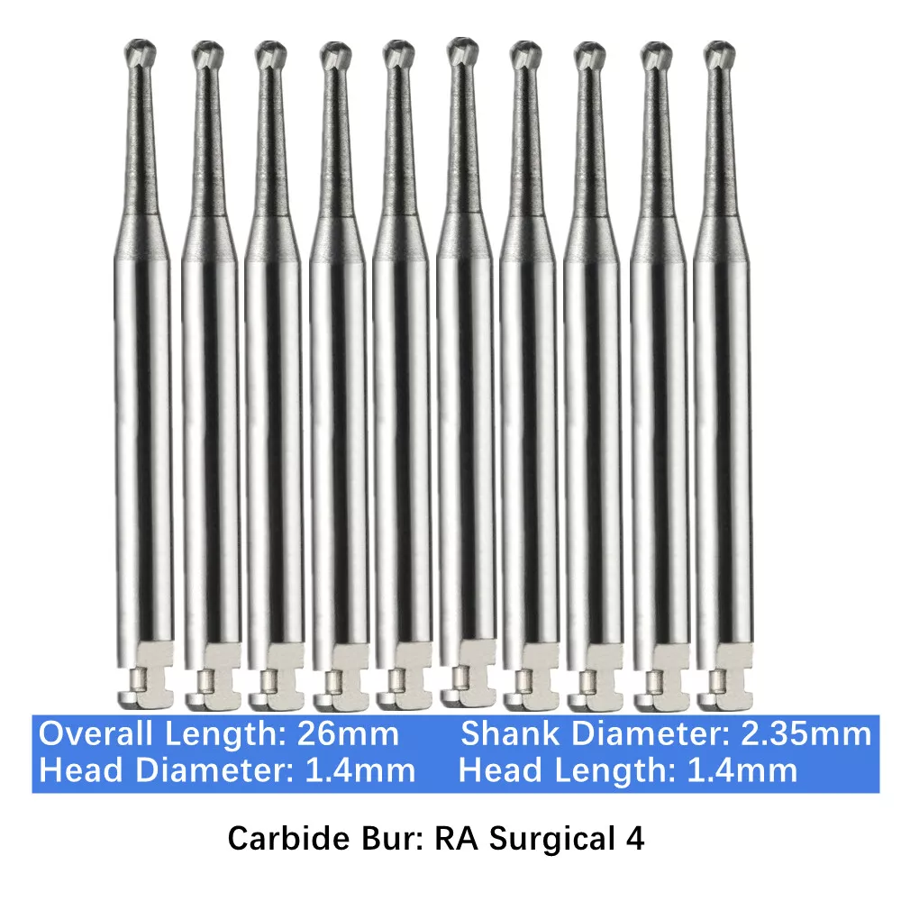 Vakker 10pc RA Surgical 4 Dental Tungsten Carbide Burs Midwest Type LA ...