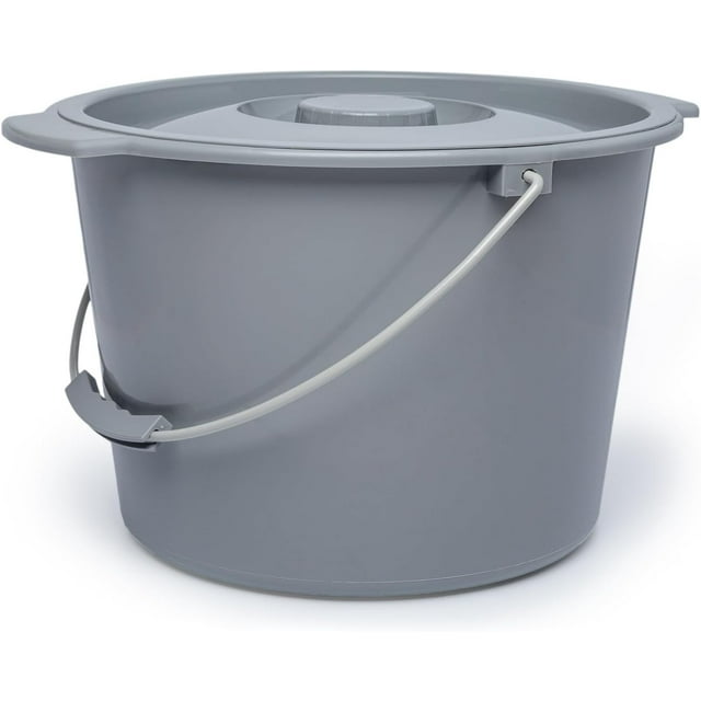 Vakly Commode Bucket with Lid and Handle - Replacement Pail - 8 Quart ...