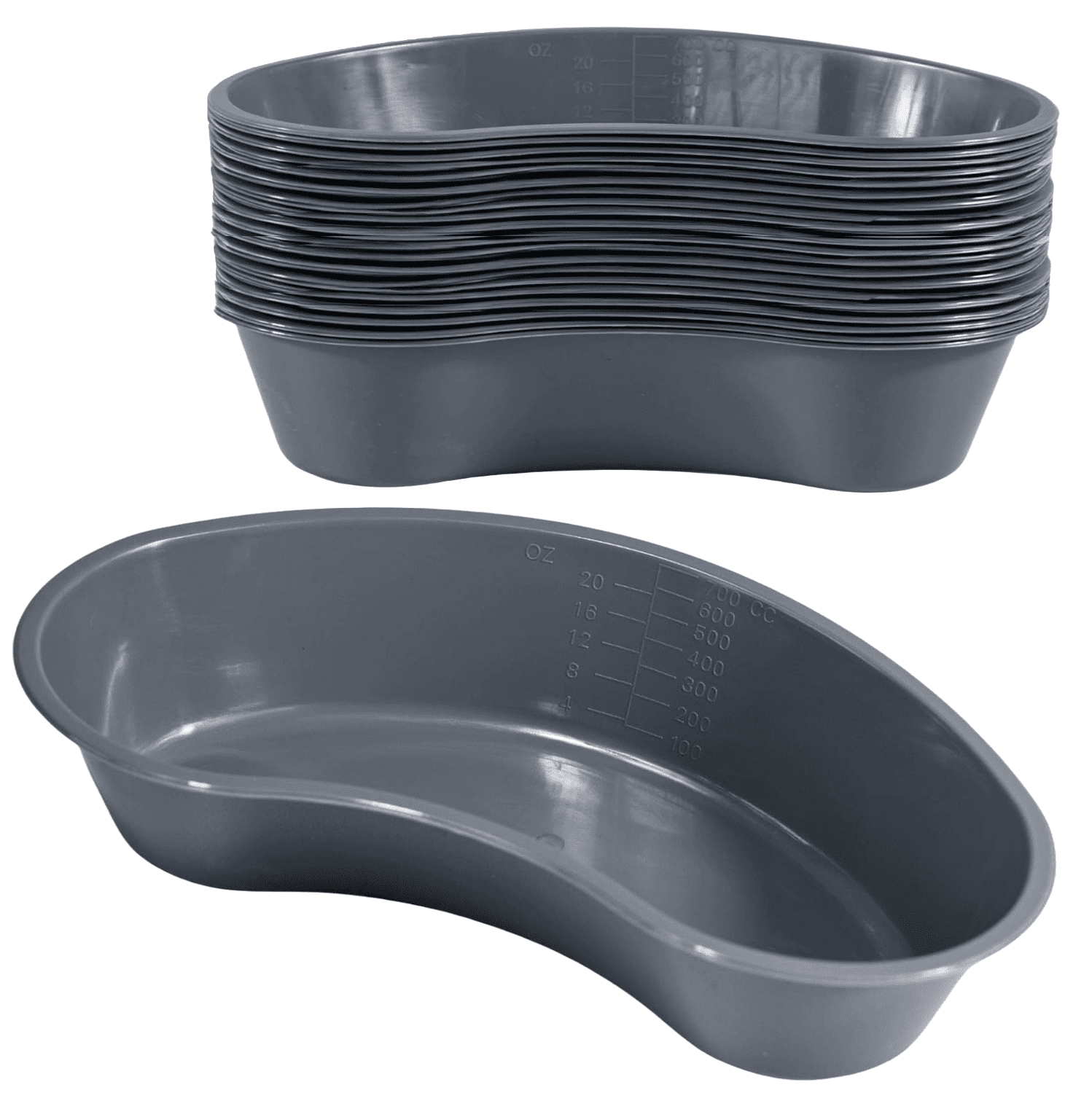Vakly Graduated Emesis Basins - 700ML Kidney Shaped Bowl, Sturdy ...