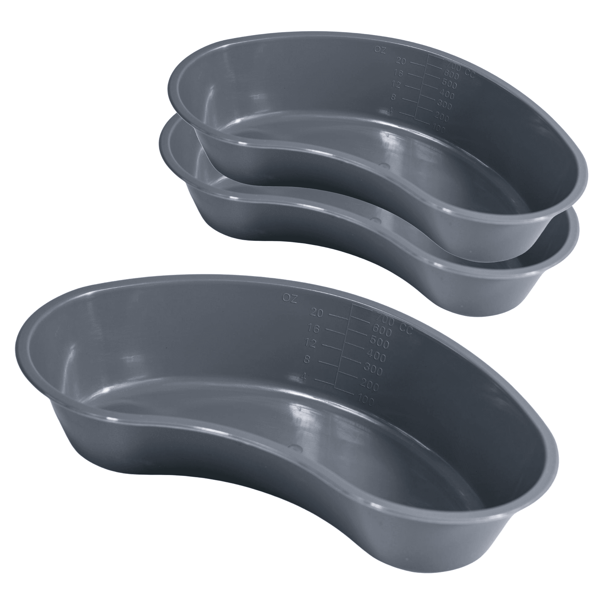 Vakly Graduated Emesis Basins - 700ML Kidney Shaped Bowl, Sturdy ...