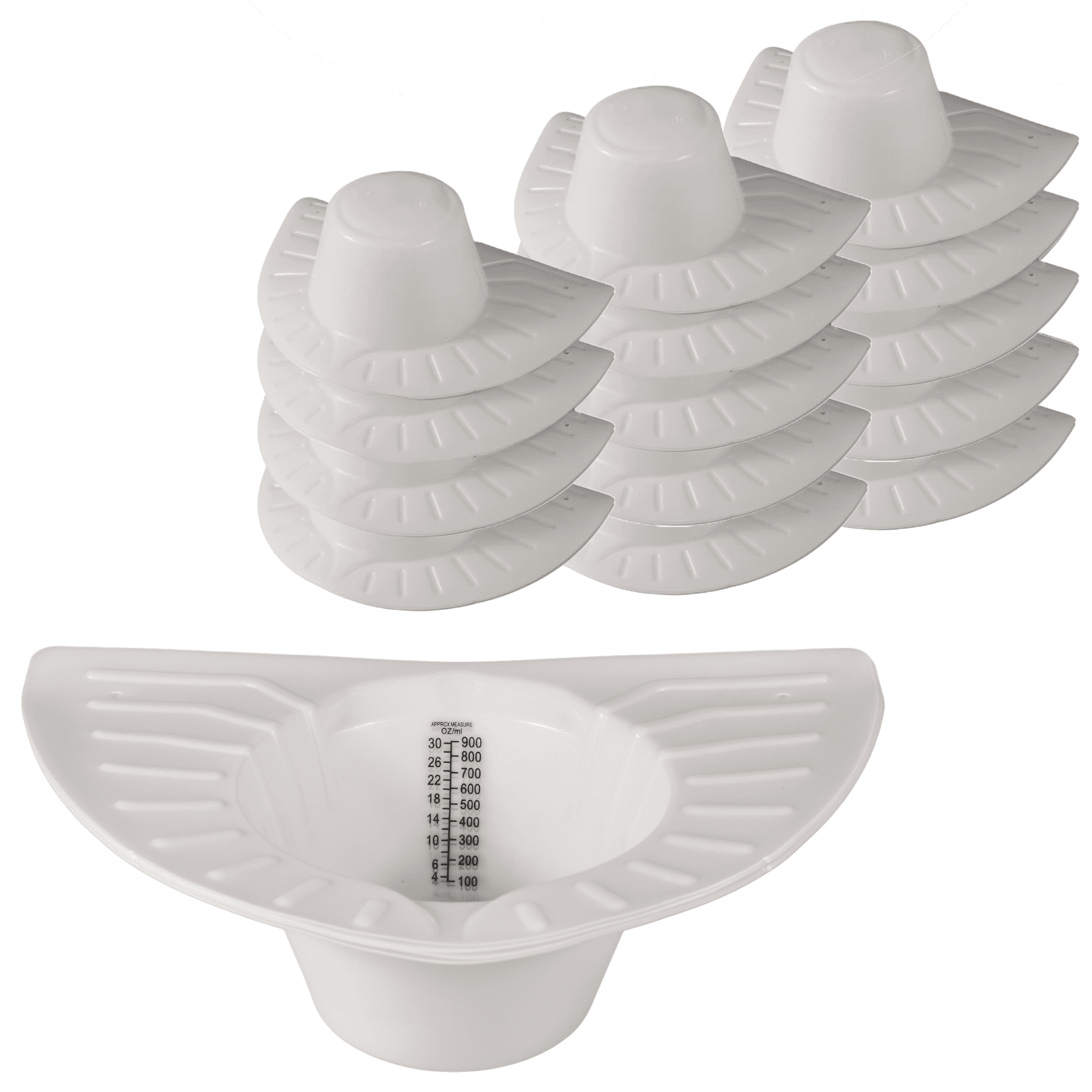 Vakly Graduated Specimen Collector Pans - 30 oz Plastic Toilet Hats for ...