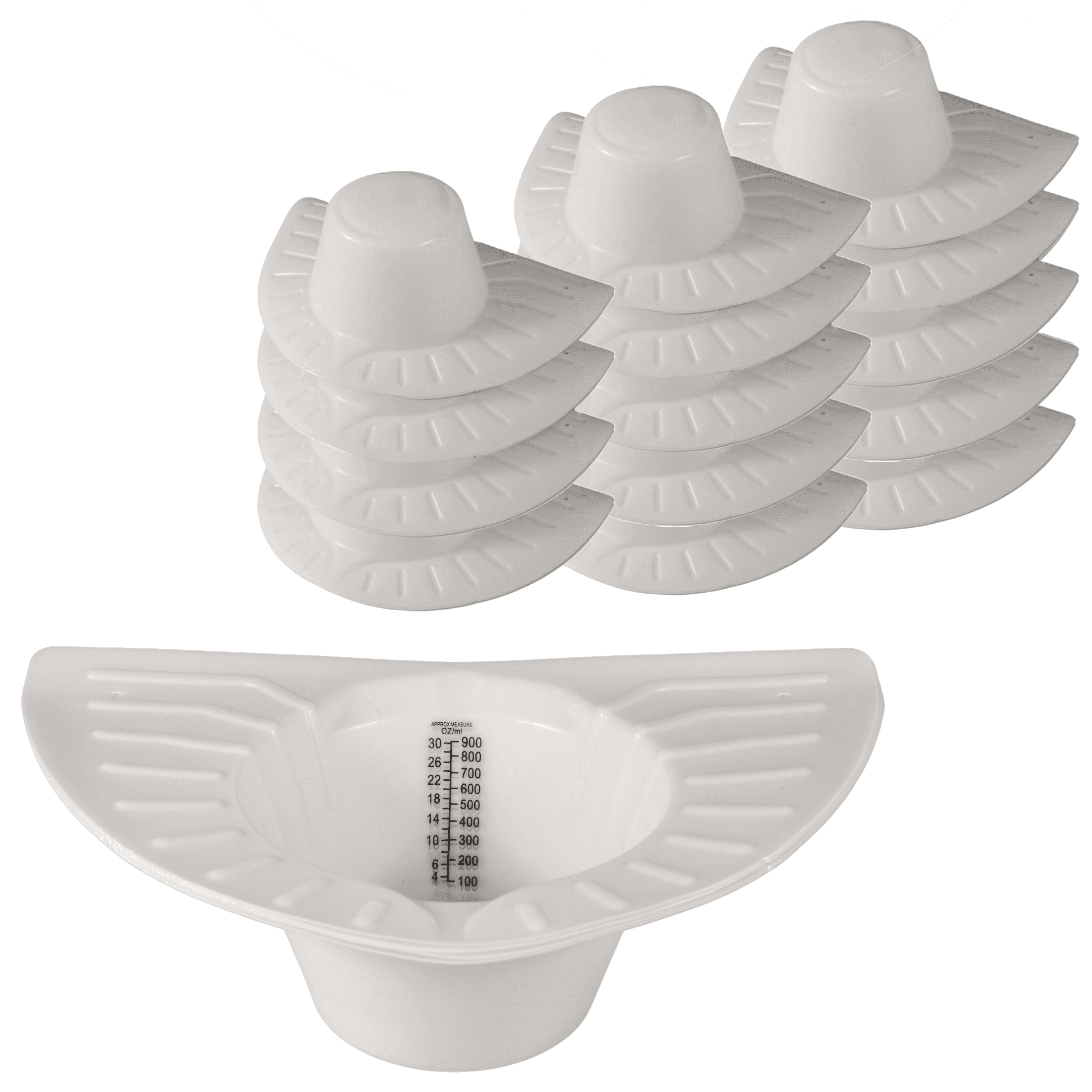 Vakly Graduated Specimen Collector Pans - 30 oz Plastic Toilet Hats for ...