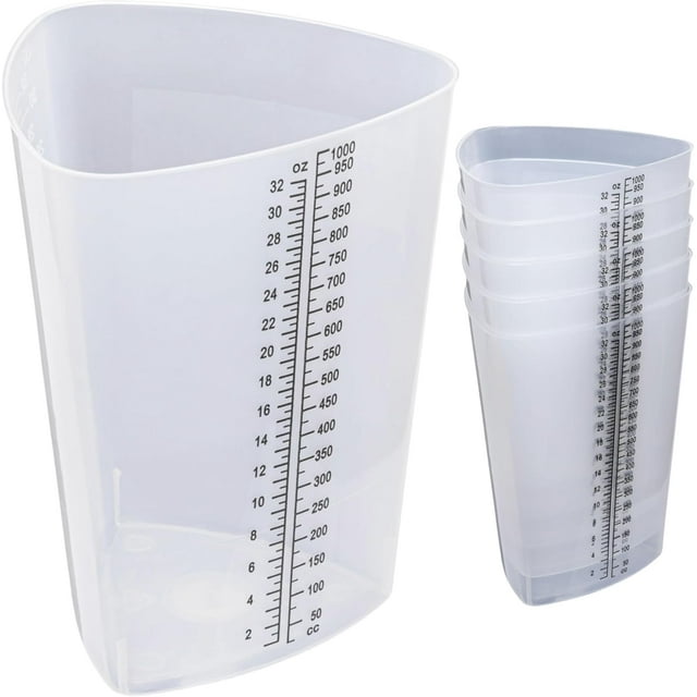 Vakly Graduated Triangular Container - 32 oz Translucent Laboratory ...