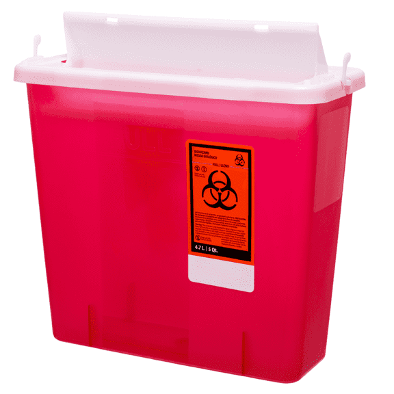 Sharps Container for Home & Professional Use - 3 Pack Needle Disposal ...