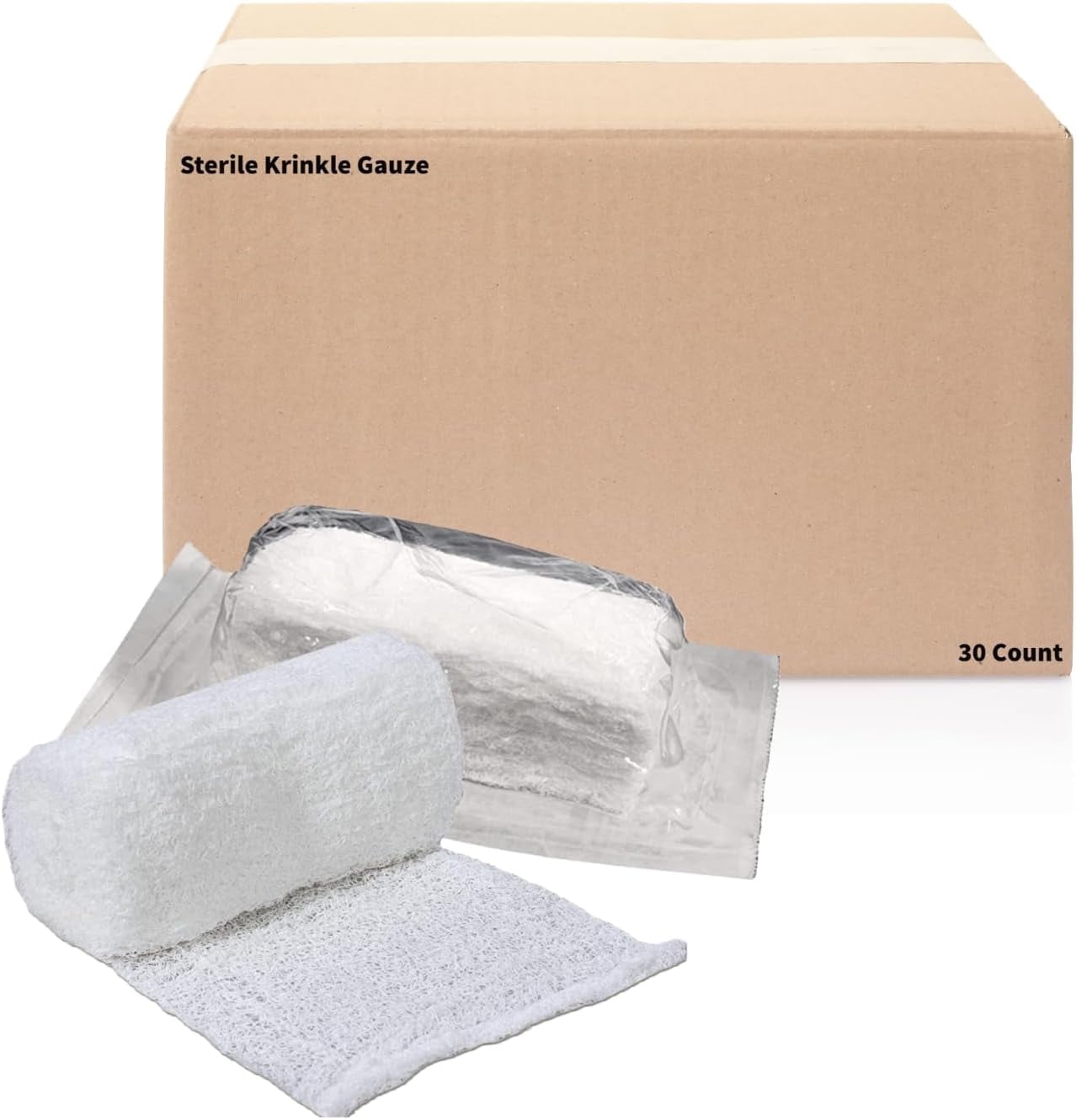 Vakly Sterile Krinkle Gauze Rolls - Kerlix Type Cotton Mesh Bandages, 4 ...