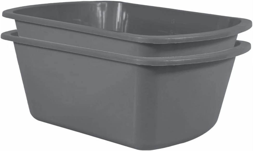 Vakly Wash Basin - Rectangular Plastic Soaking Tub - 7 Quart Graduated ...